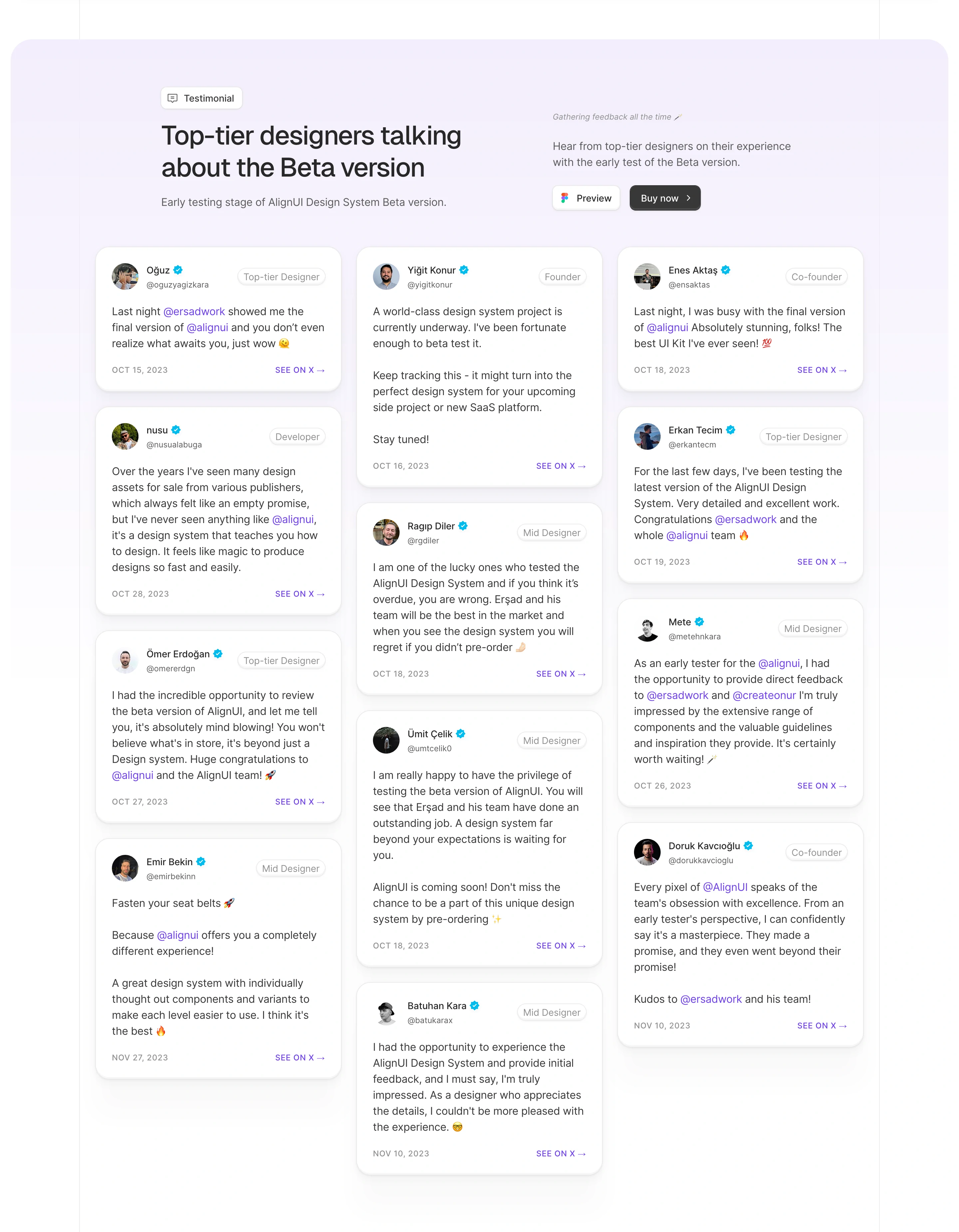 Testimonial Section Design Inspiration - Unsection