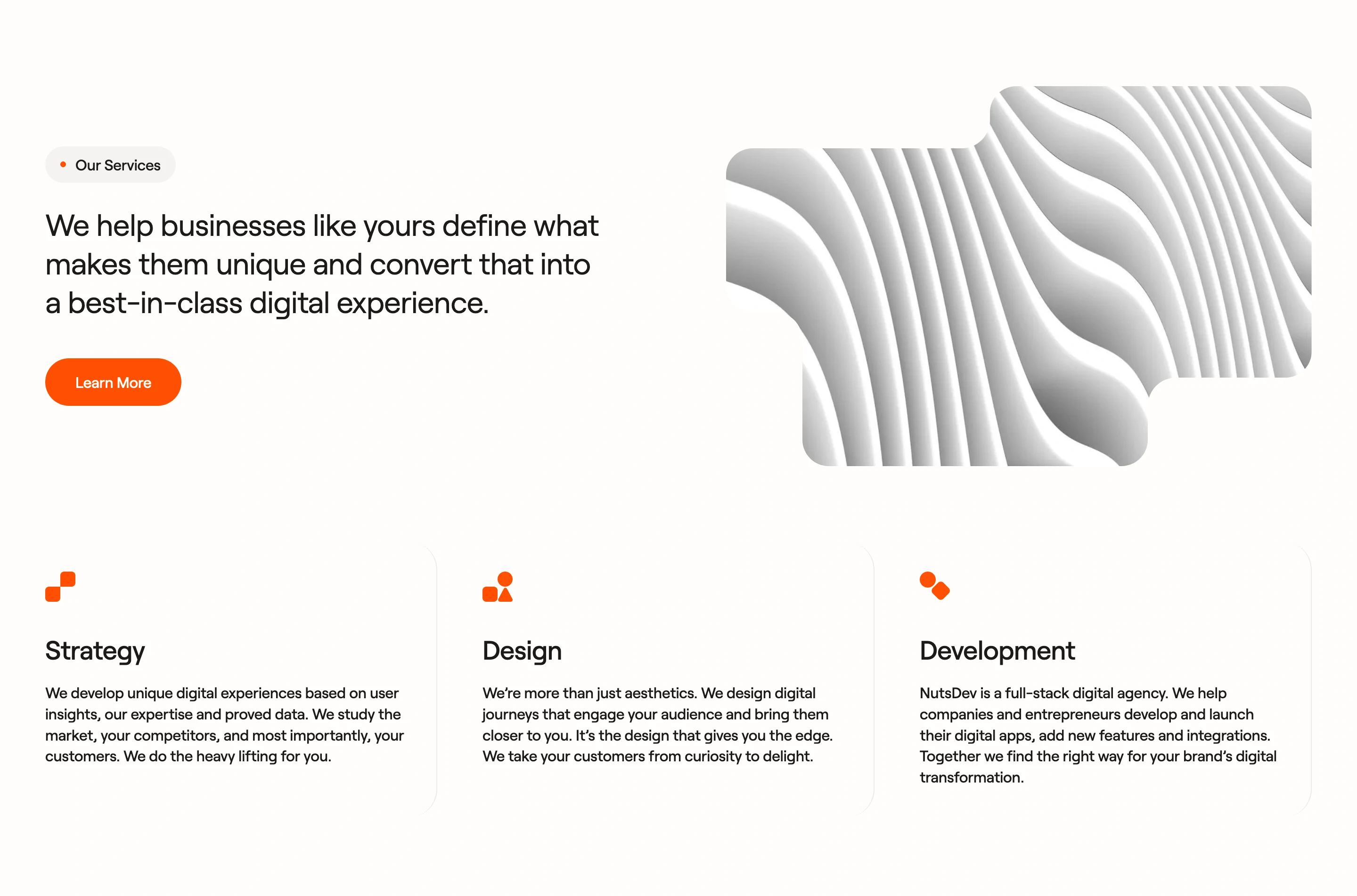 Nutsdev Home Page Section Services | Feature Section Design Design Nutsdev Home Page Section Services | Feature Section Design Design
