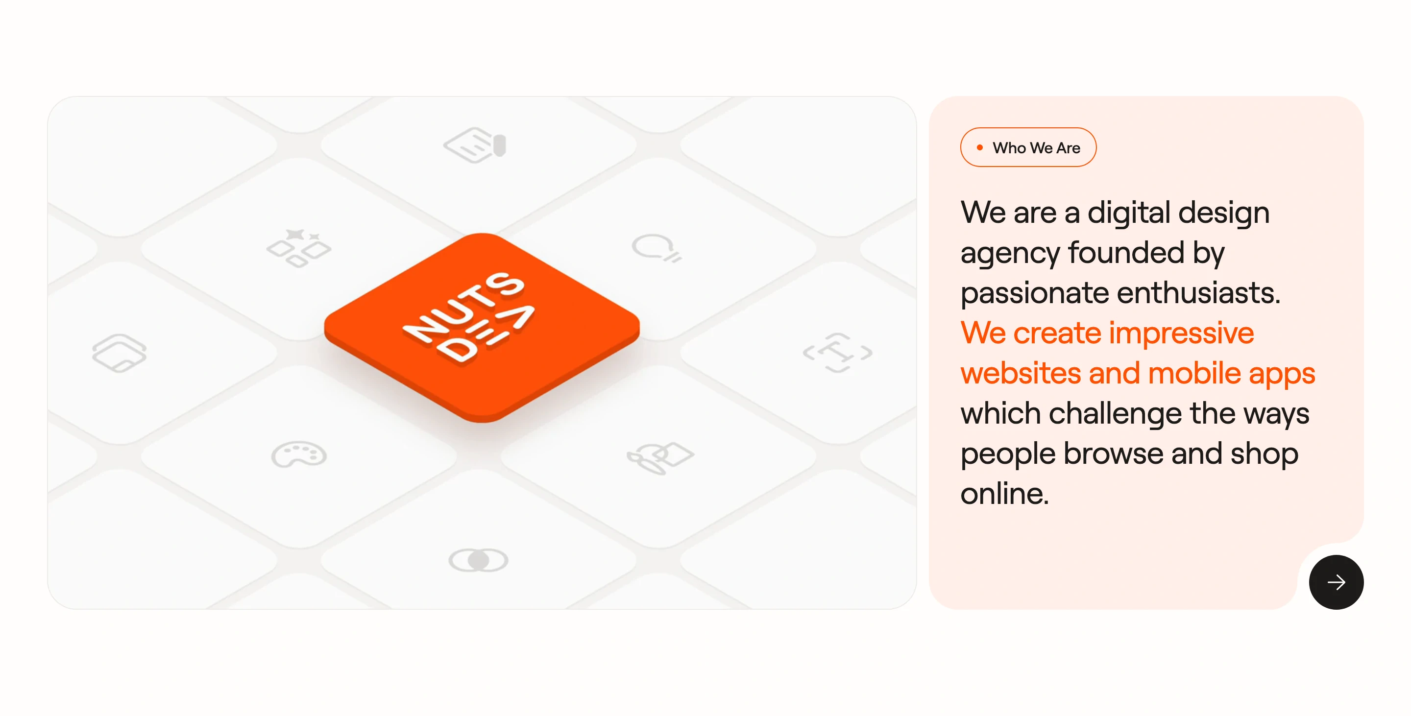 Nutsdev Home Page Section Who We Are | Feature Section Design Design