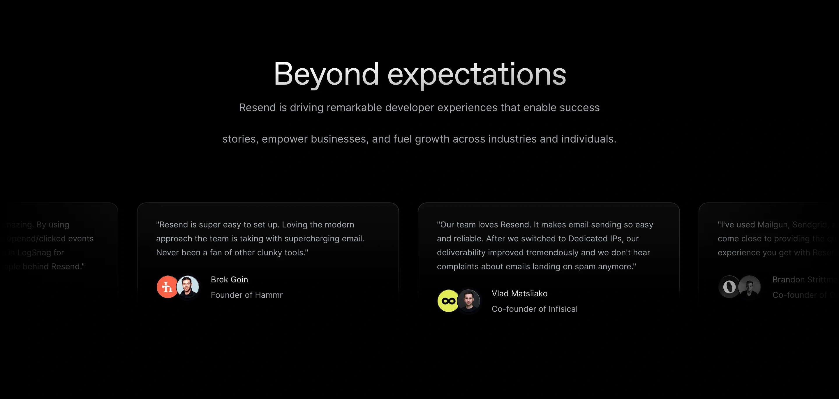 Testimonial Section Design Inspiration - Unsection