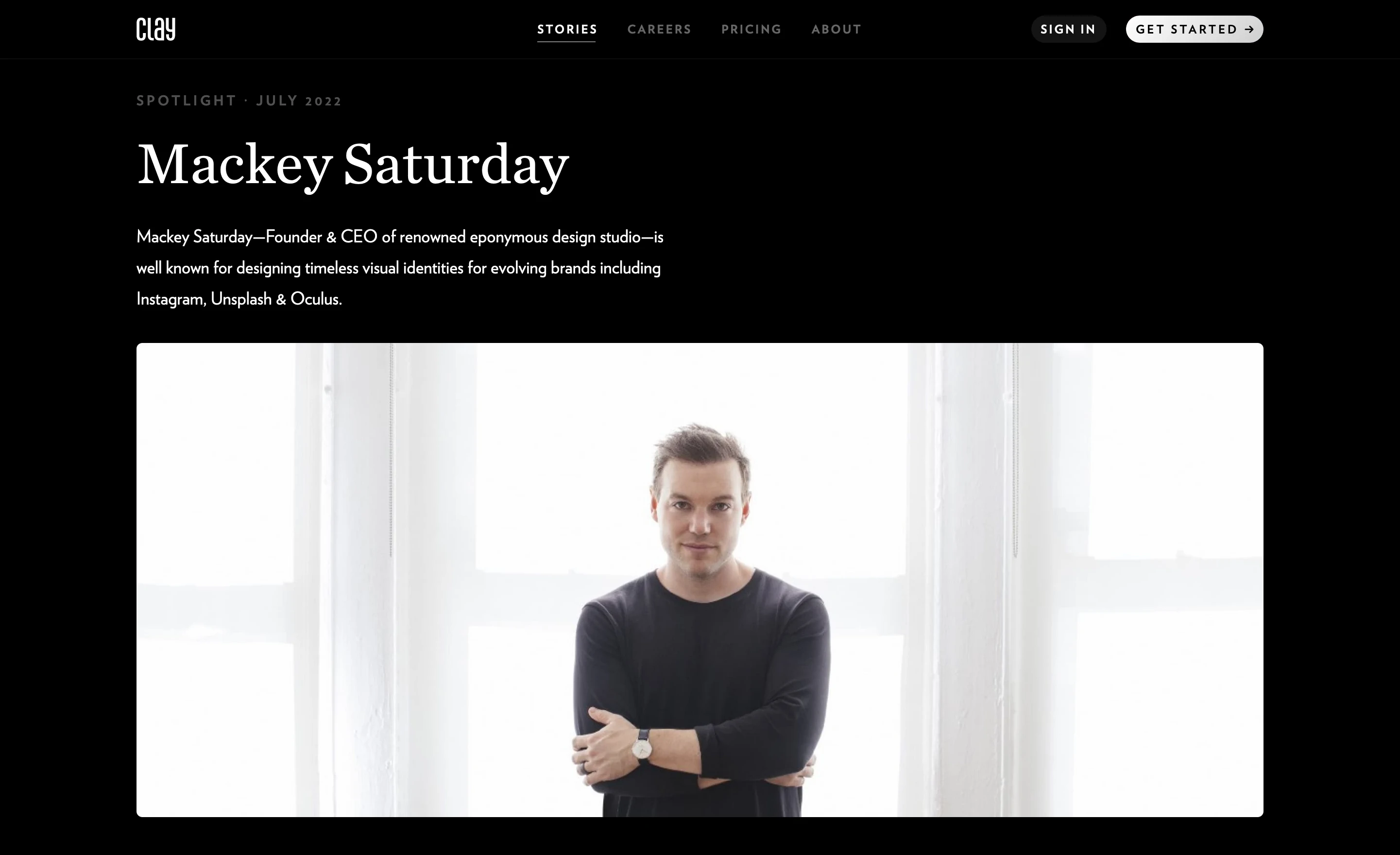 Clay Stories Page Section Hero | Hero Section Design Design