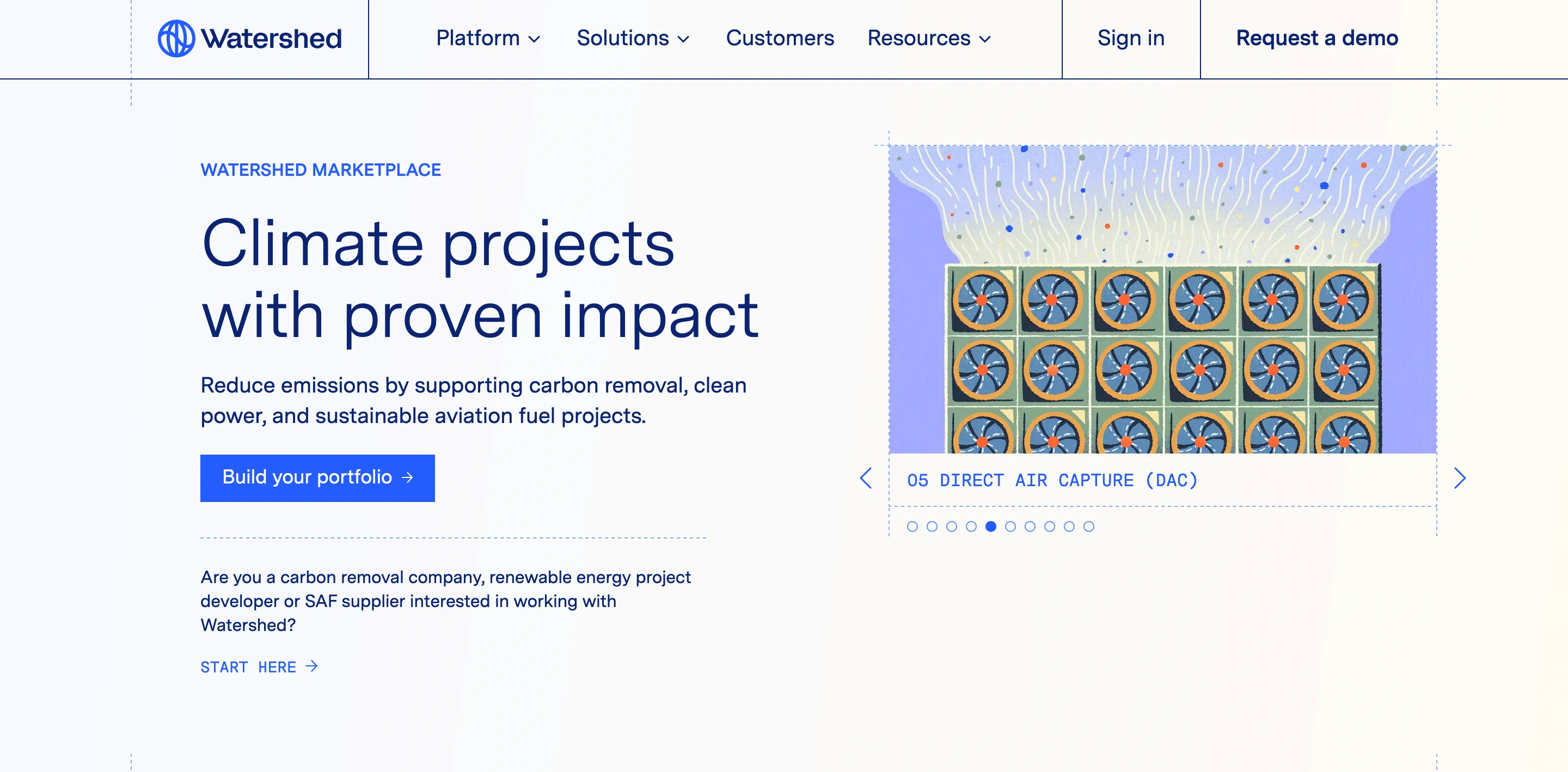 Watershed Marketplace Page Section Hero | Hero Section Design Design