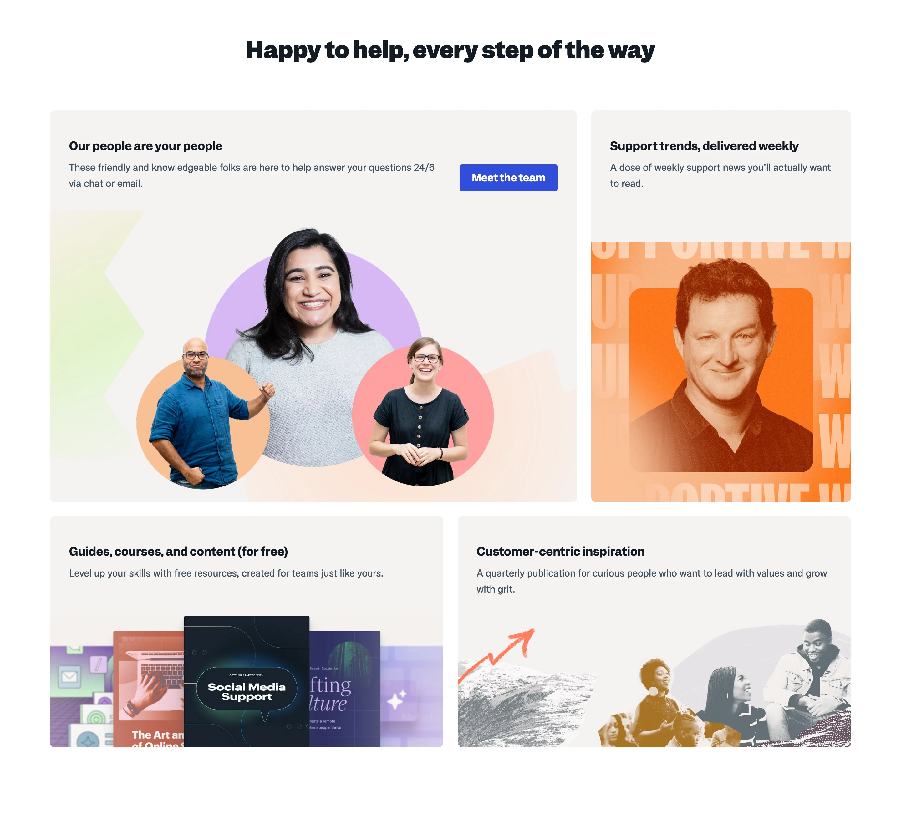 Help Scout Home Page Section Resources | Feature Section Design Design