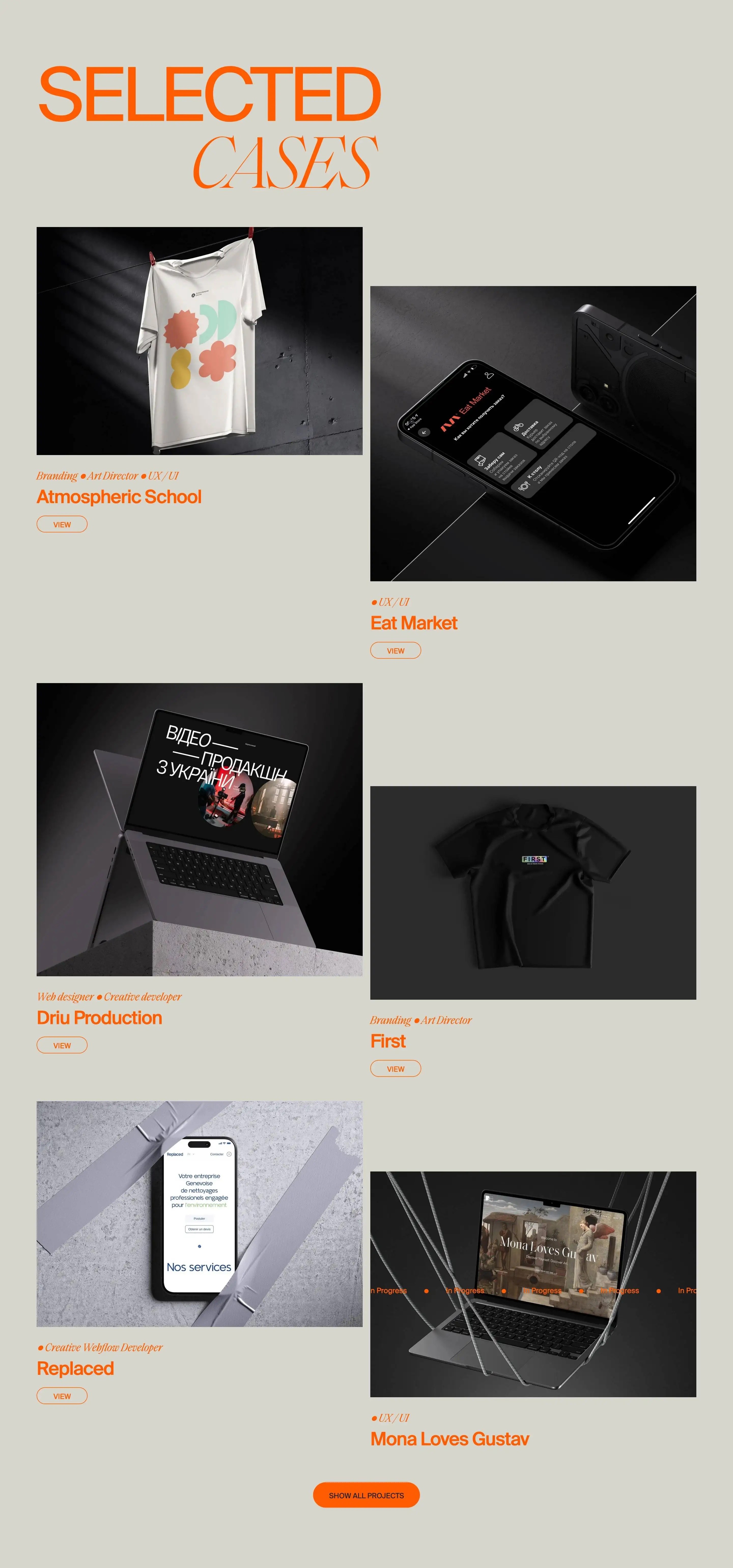 Portfolio Section Design Inspiration - Unsection