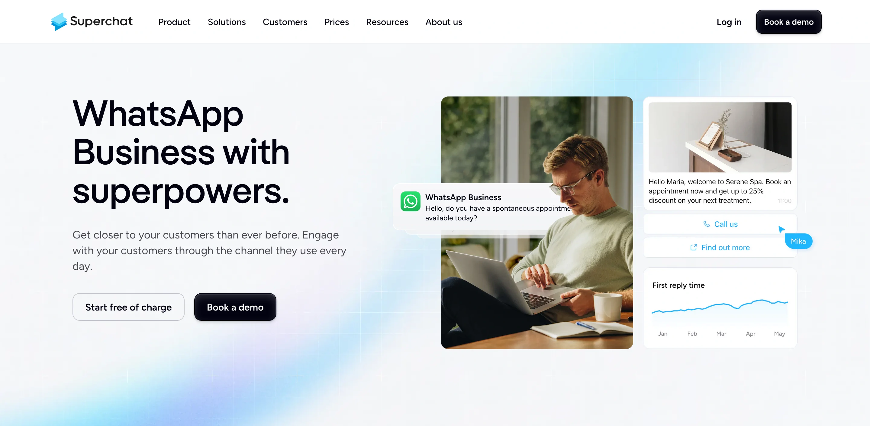 Superchat Business Page Section Hero | Hero Section Design Design