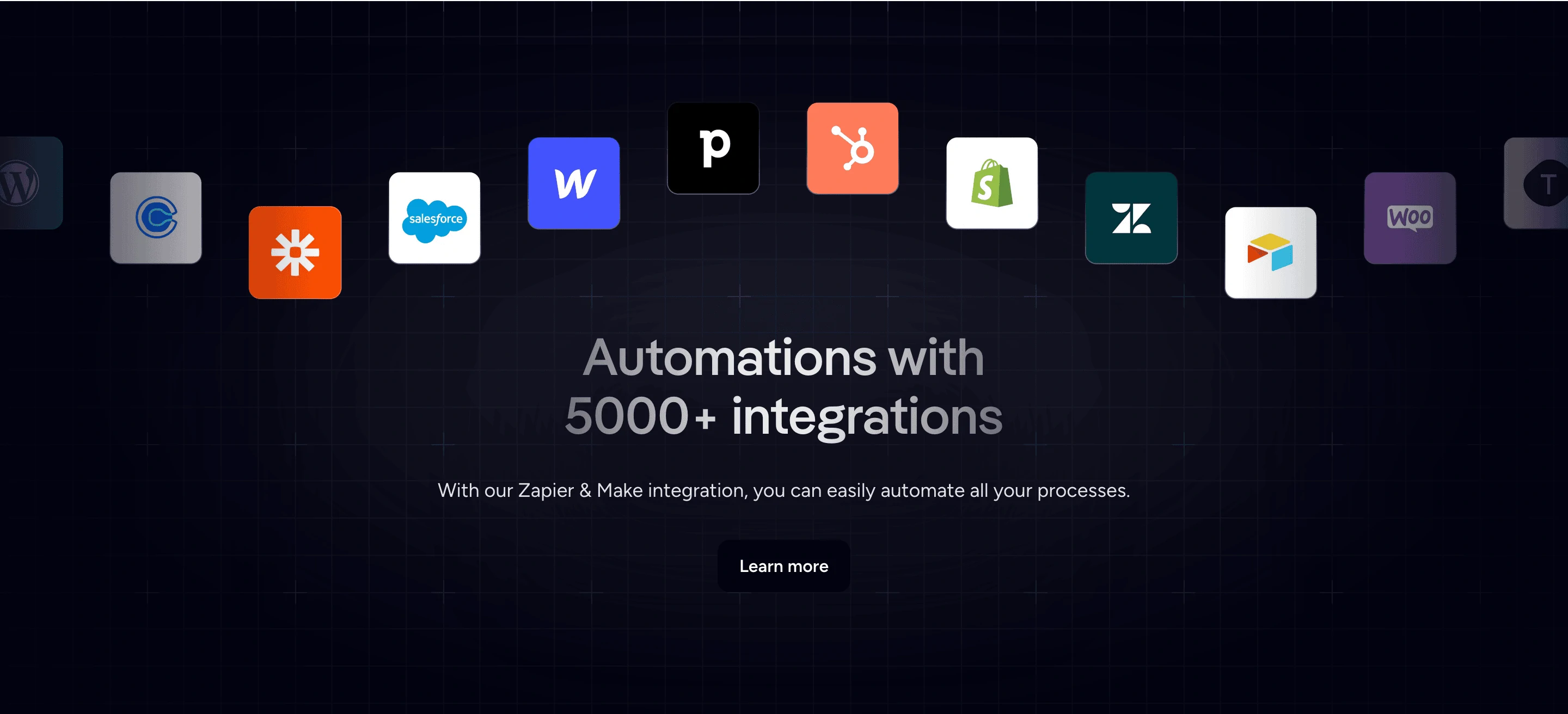 Superchat Home Page Section Integrations | CTA Section Design Design