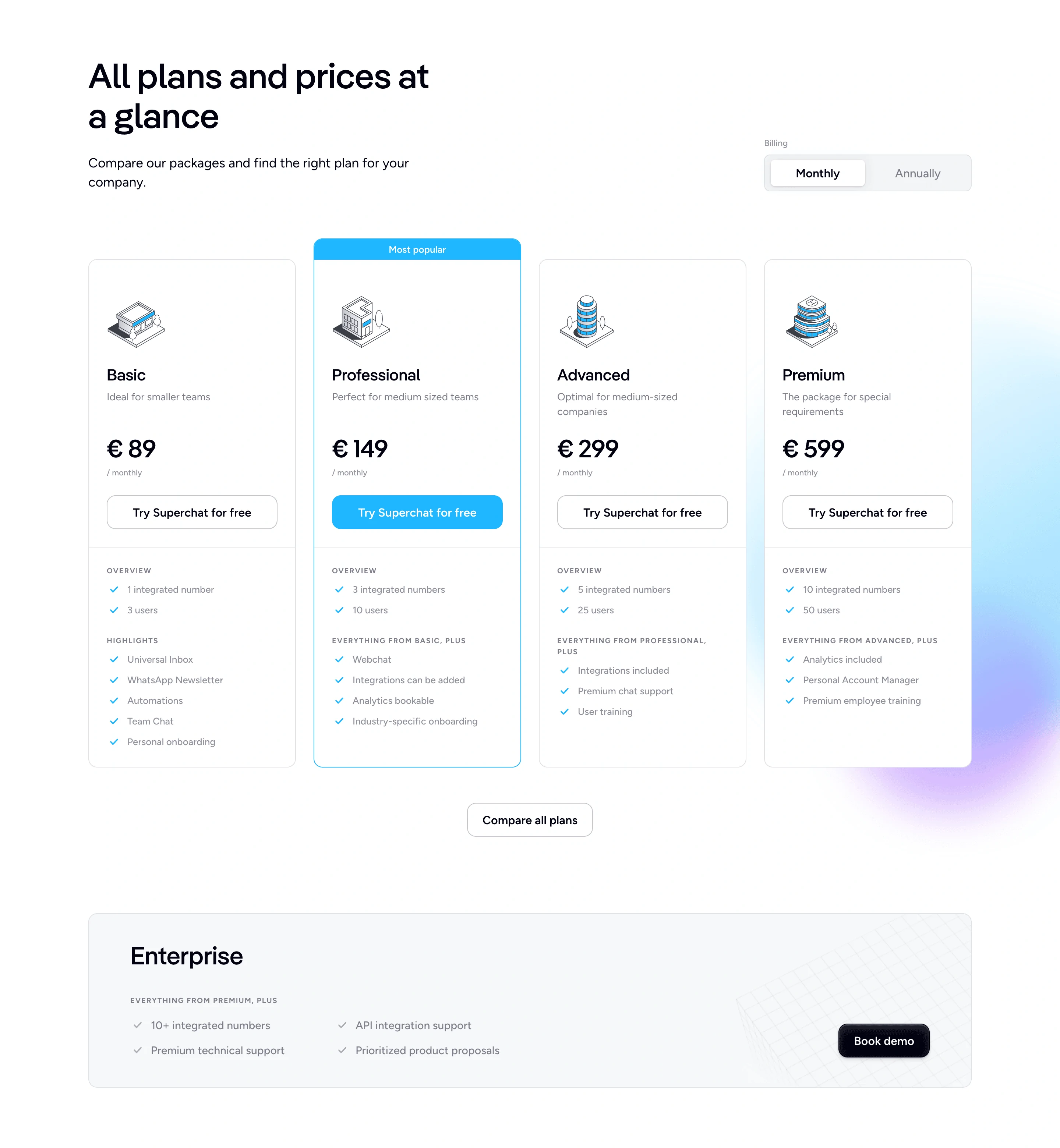 Pricing Section Design Inspiration - Unsection