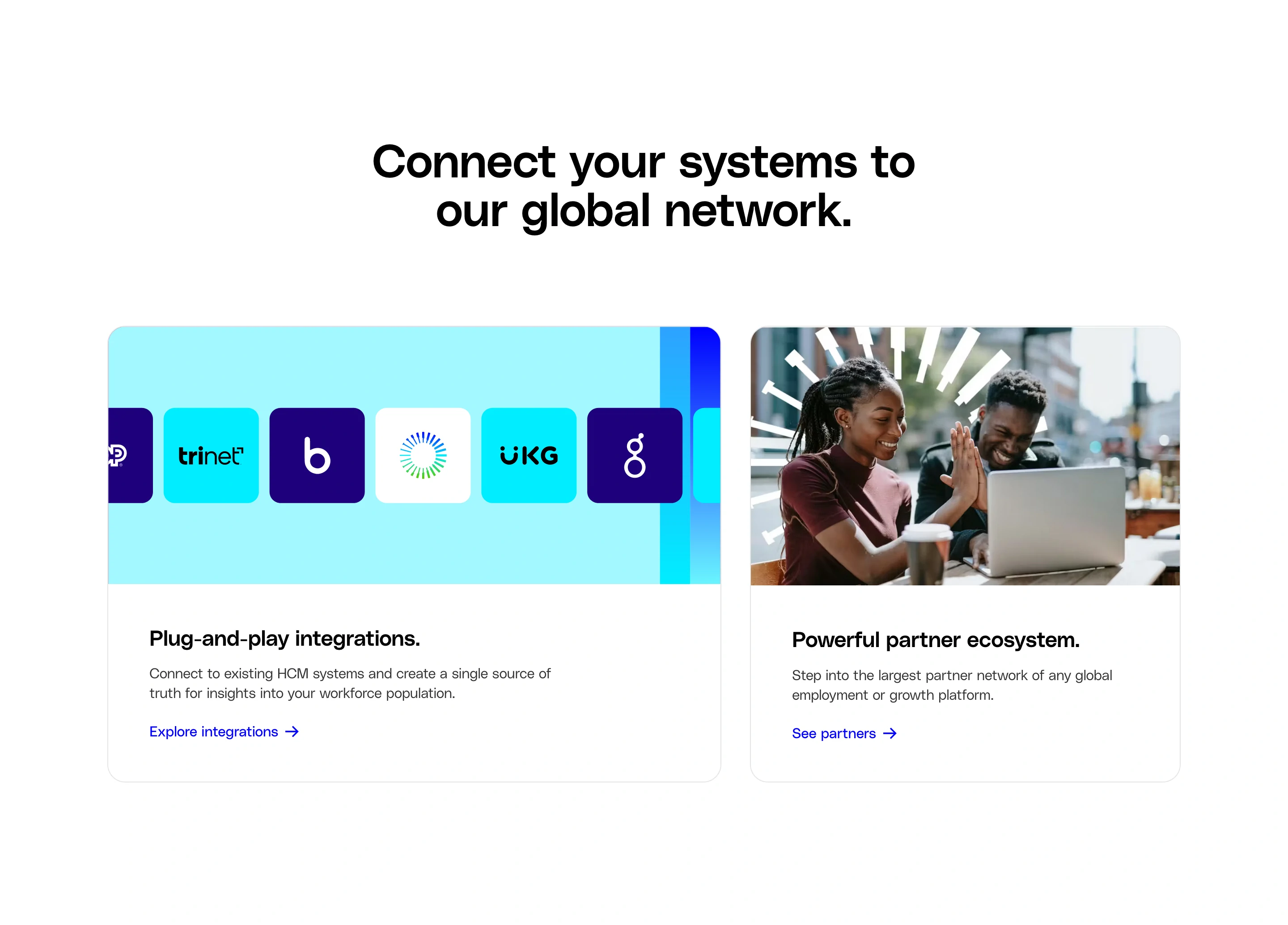 Globalization Partners Home Page Section Connect System | Feature ...