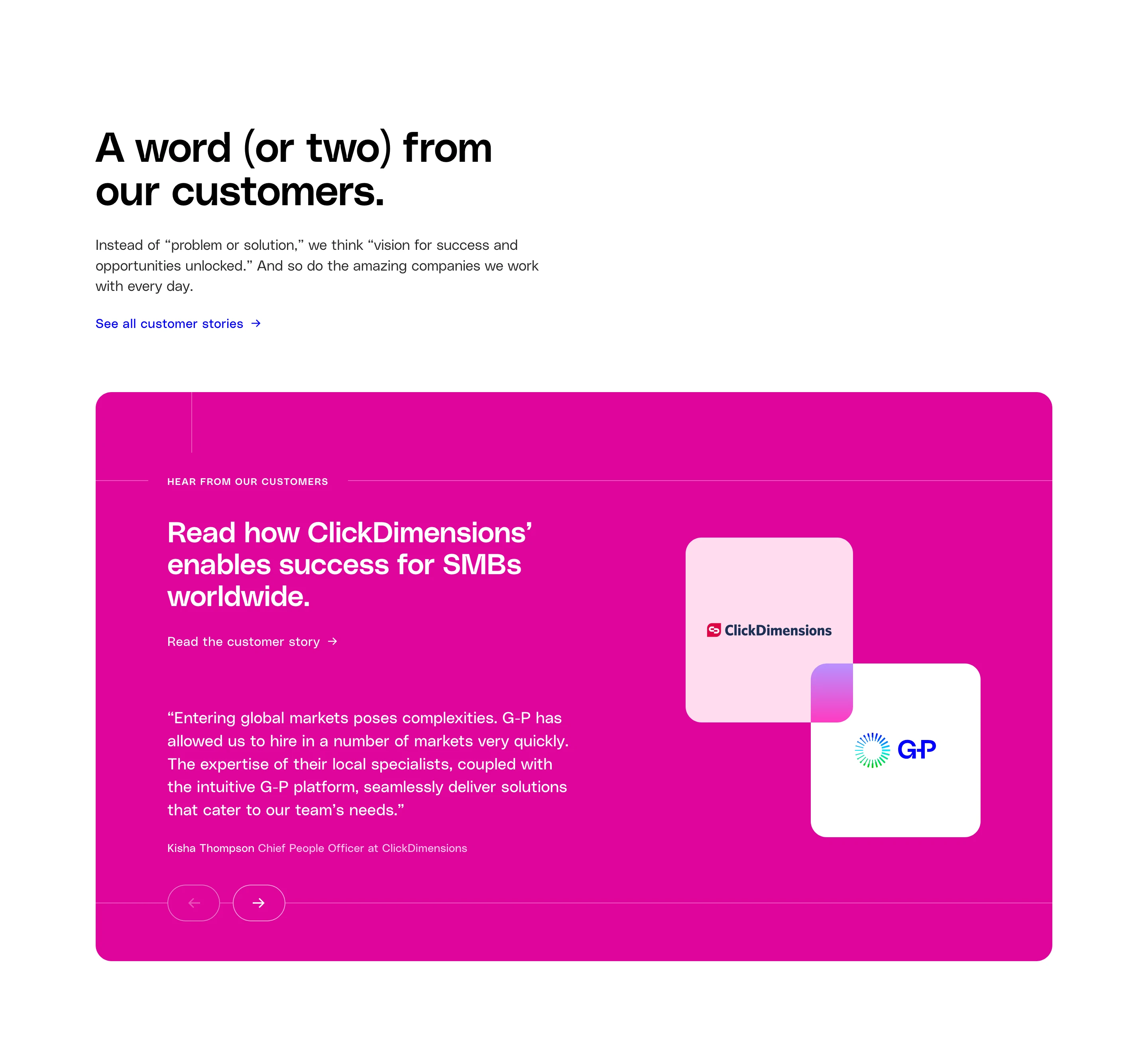 Testimonial Section Design Inspiration - Unsection