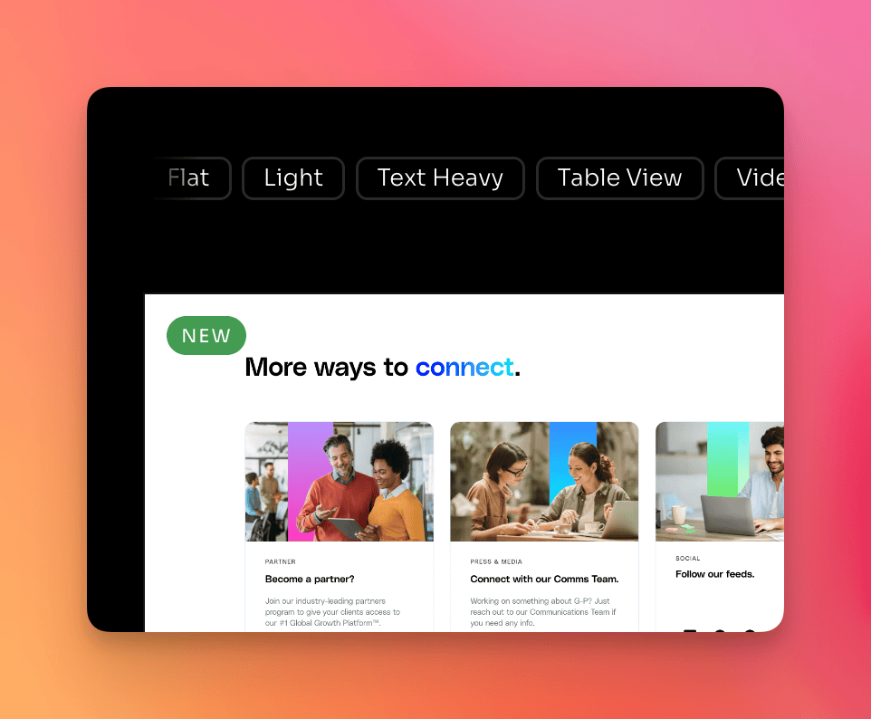 Curated Website Section Designs | Home