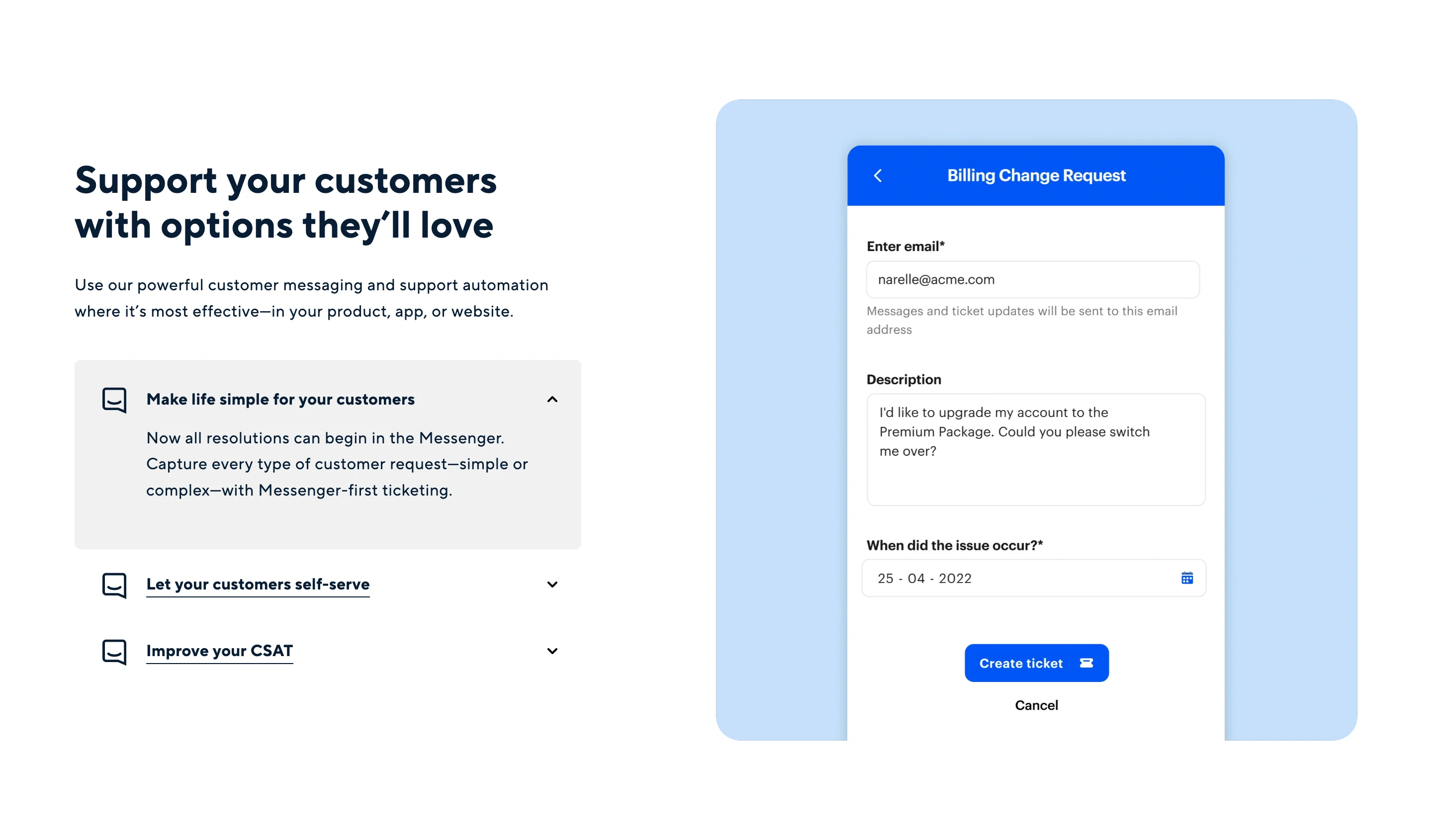 Intercom Messenger Page Section Powerful Customer Messaging and ...