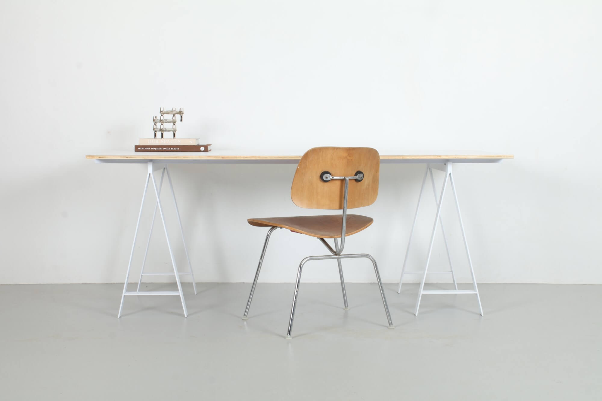 Linear Michael Draper A-Frame Trestle Desk