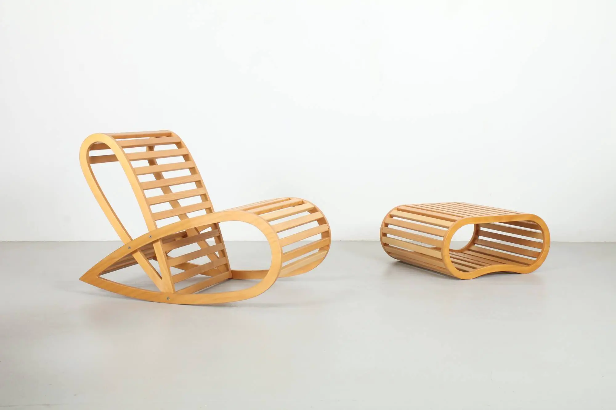 Iconic David Trubridge South Pacific 'Rocker' Rocking Chair and 'Flip ...