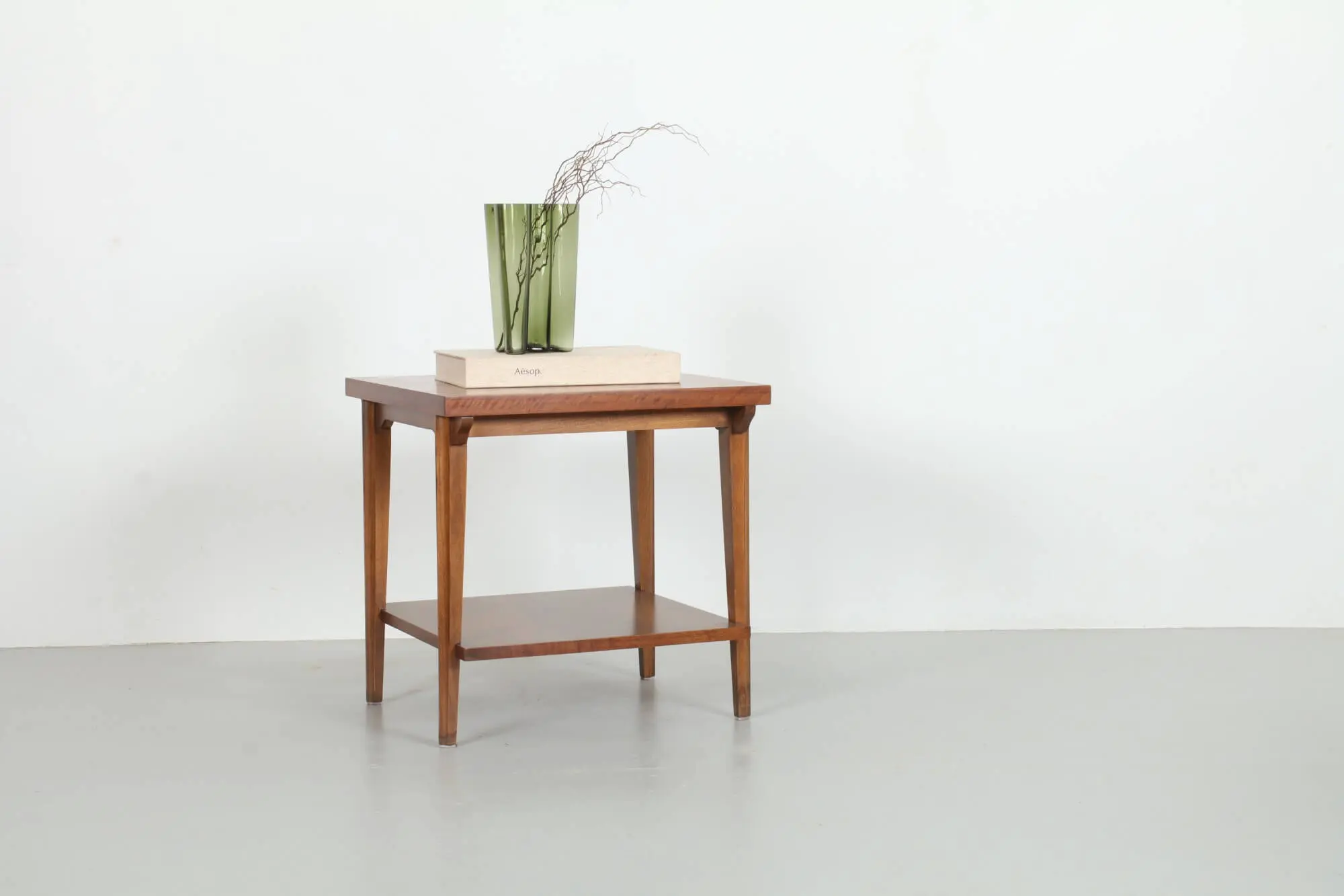 Graphic American Walnut Side Table by Lane