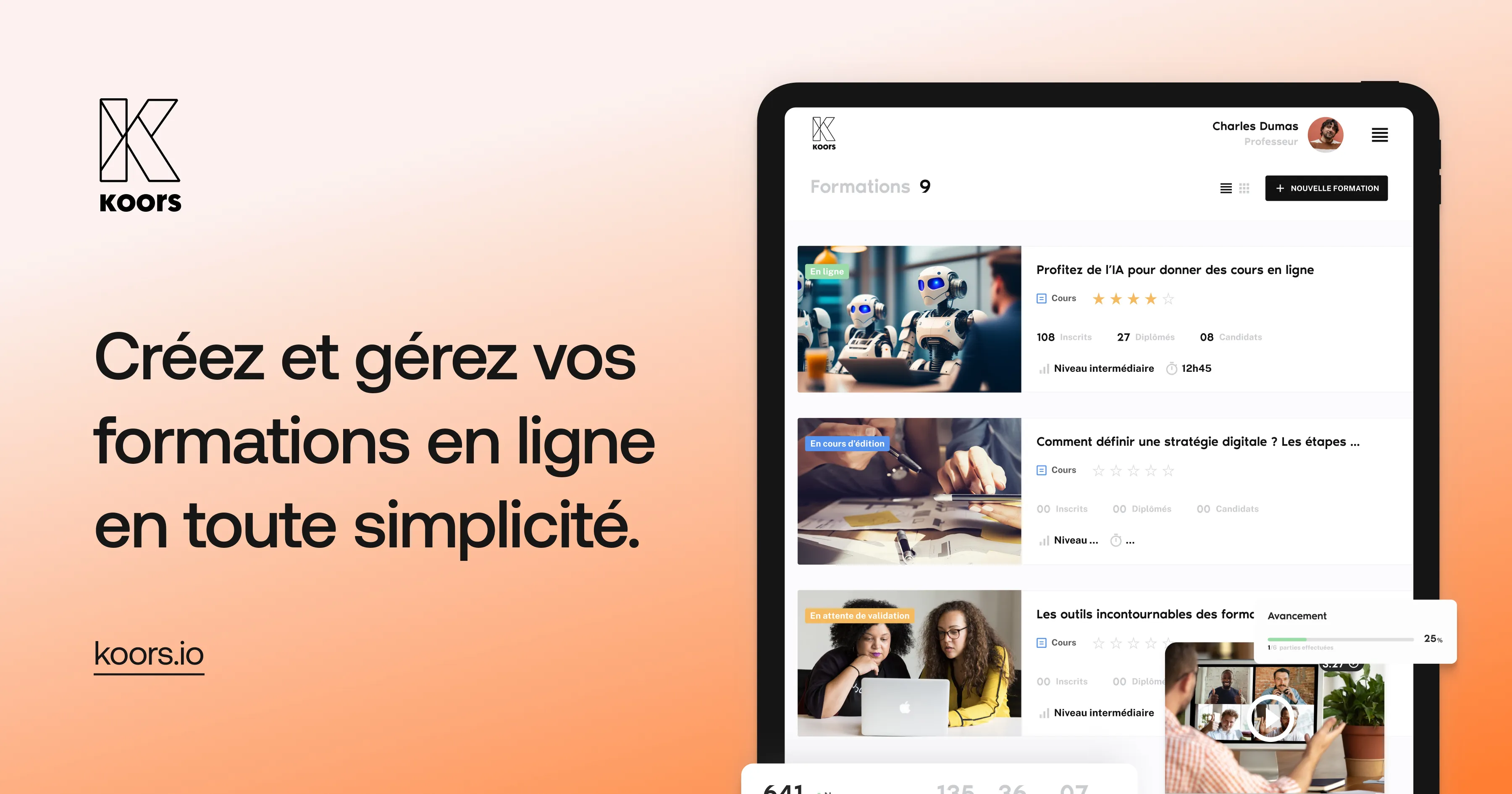 Koors : Créez et gérez vos formation en ligne