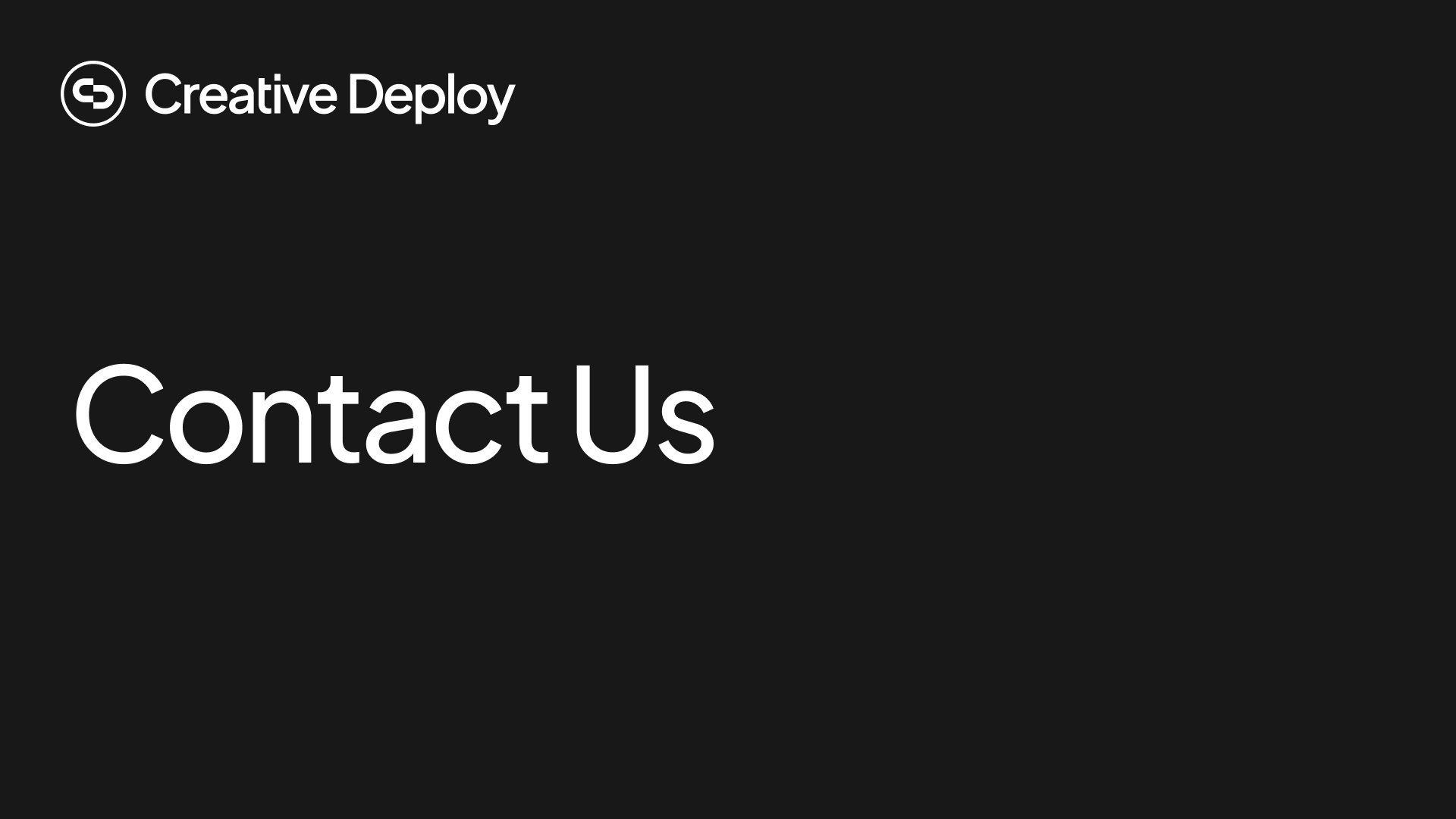 Contact Us | Creative Deploy - Start Your Project Today