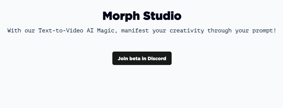 Future Tools - Morph Studio