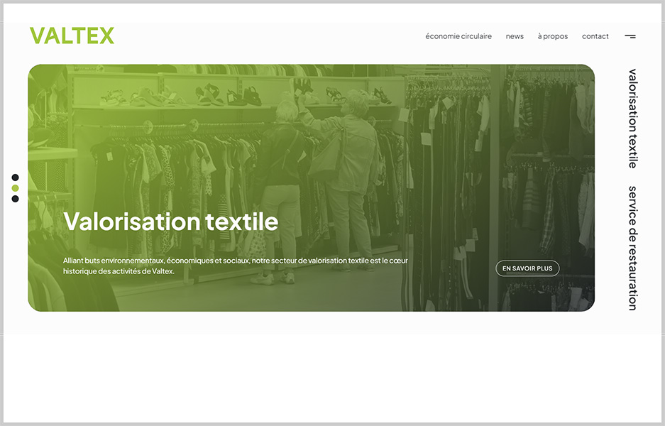 Lancement du site web Valtex