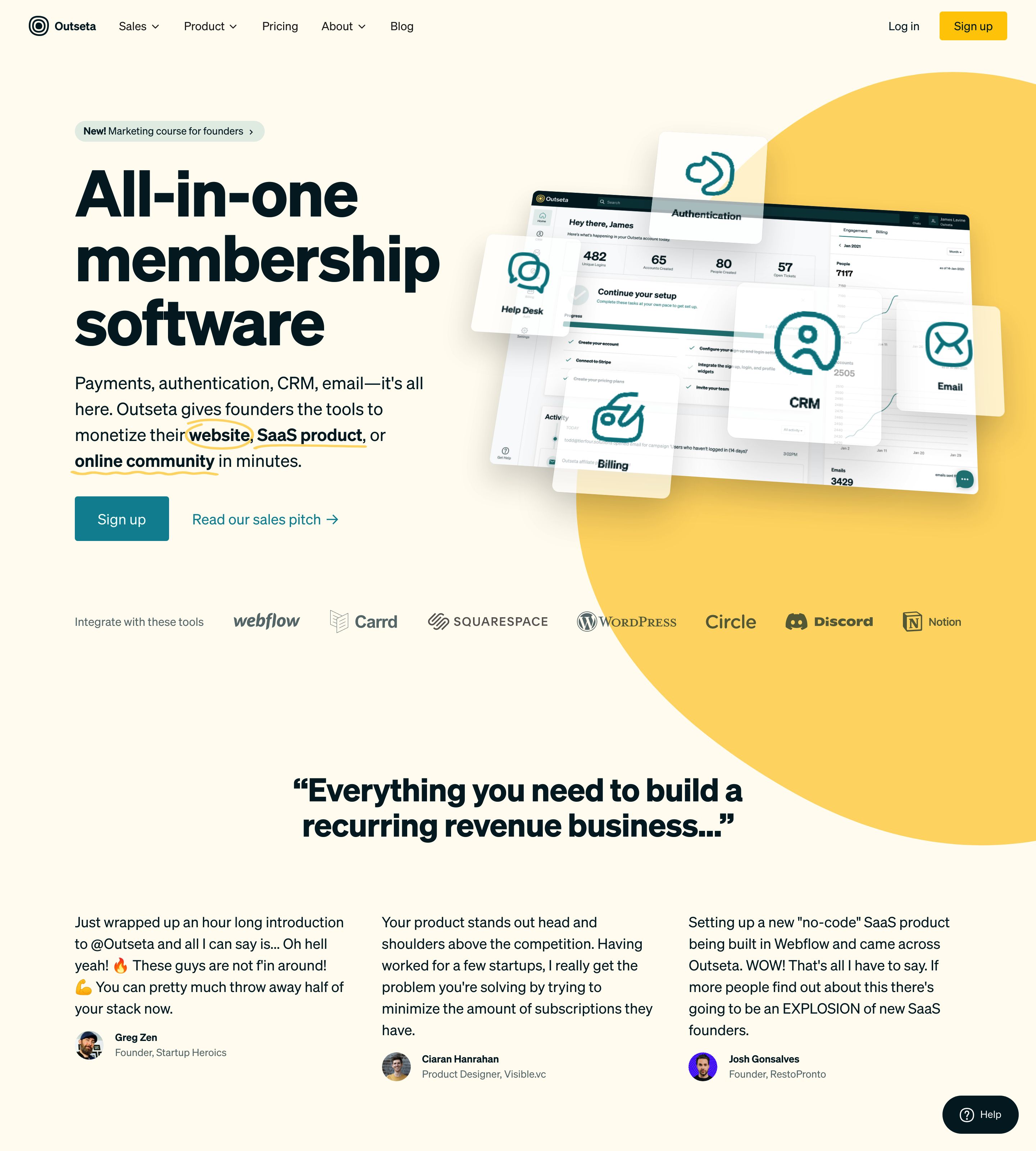 Saaspo | Overflow Landing Page