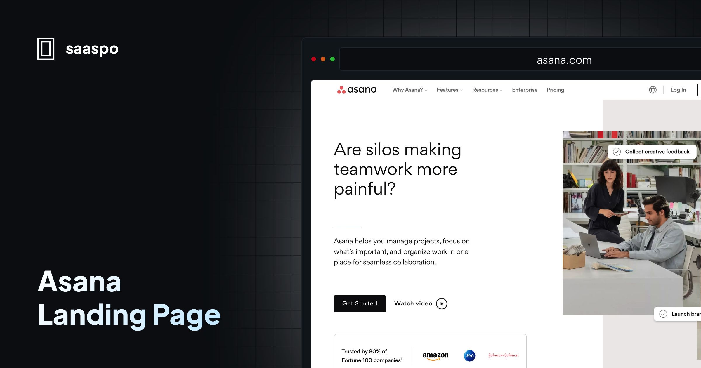 Saaspo | Asana Landing Page