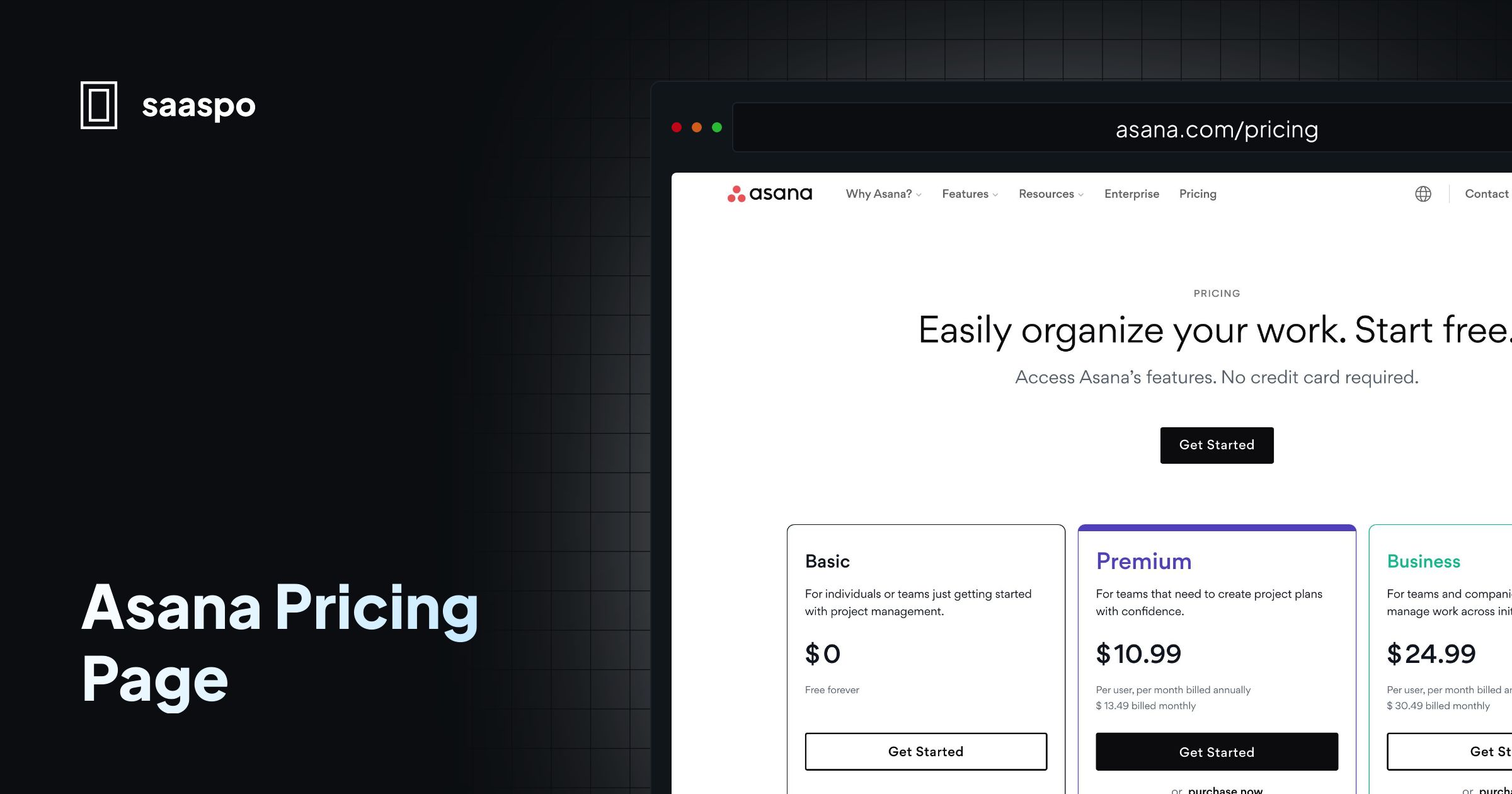 Saaspo | Asana Pricing Page