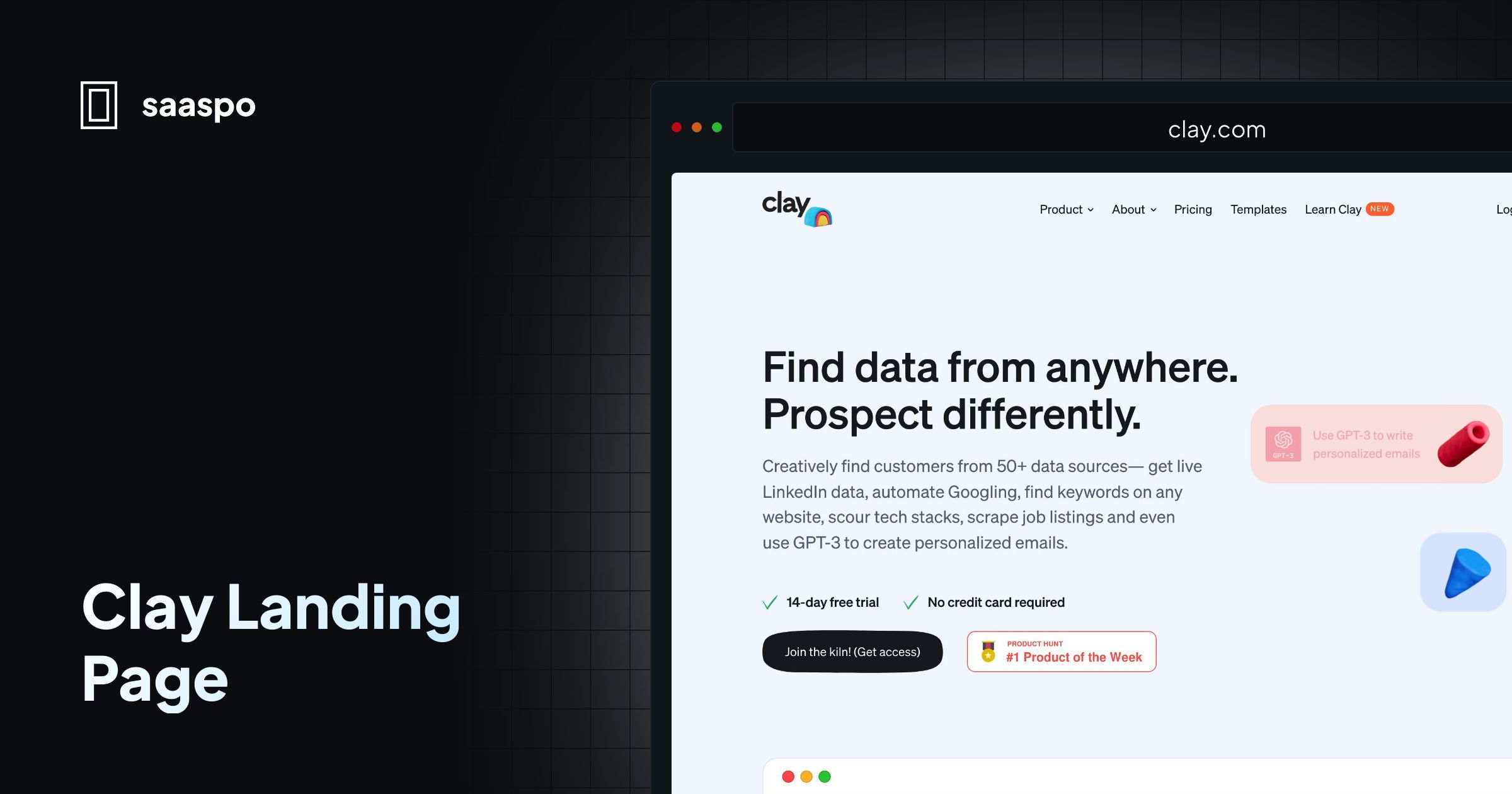 Saaspo | Clay Landing Page