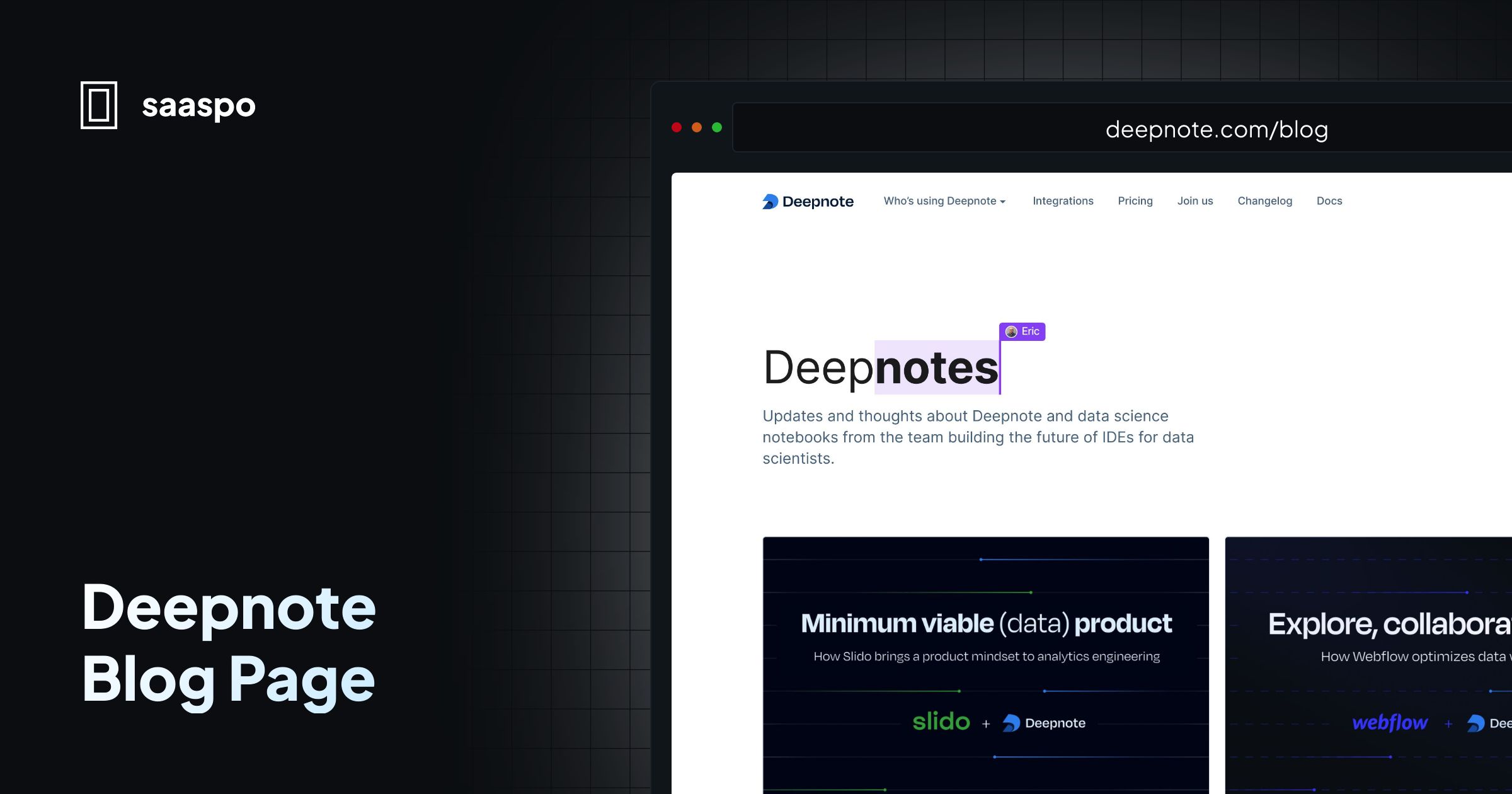 Saaspo | Deepnote Blog Page