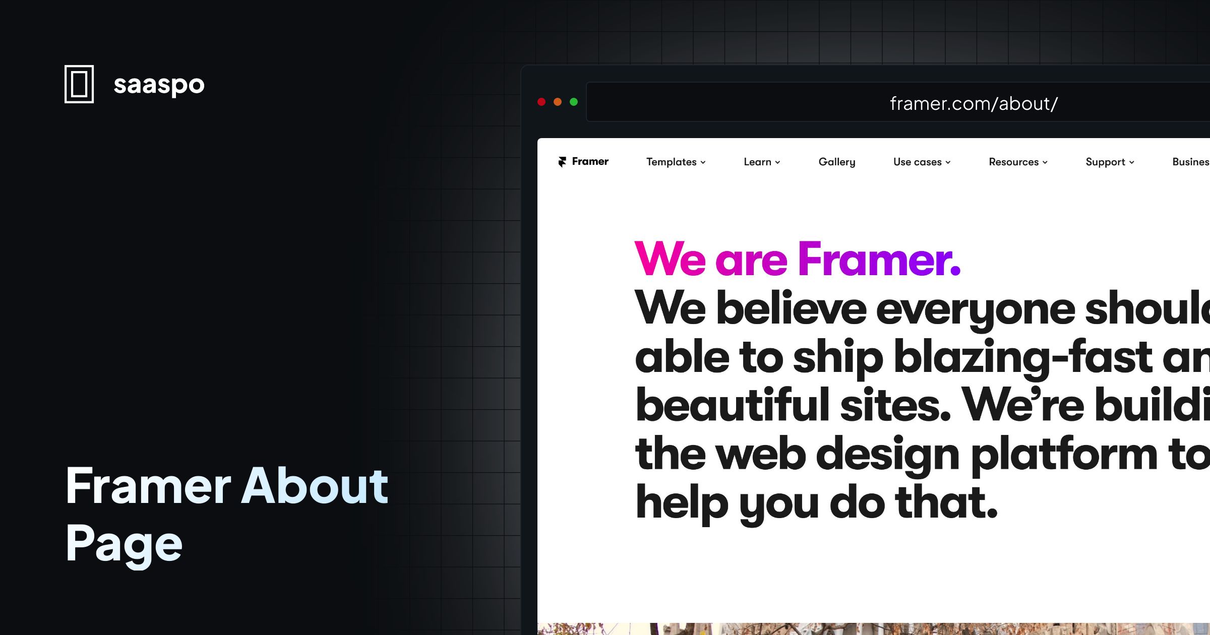 Saaspo | Framer About Page