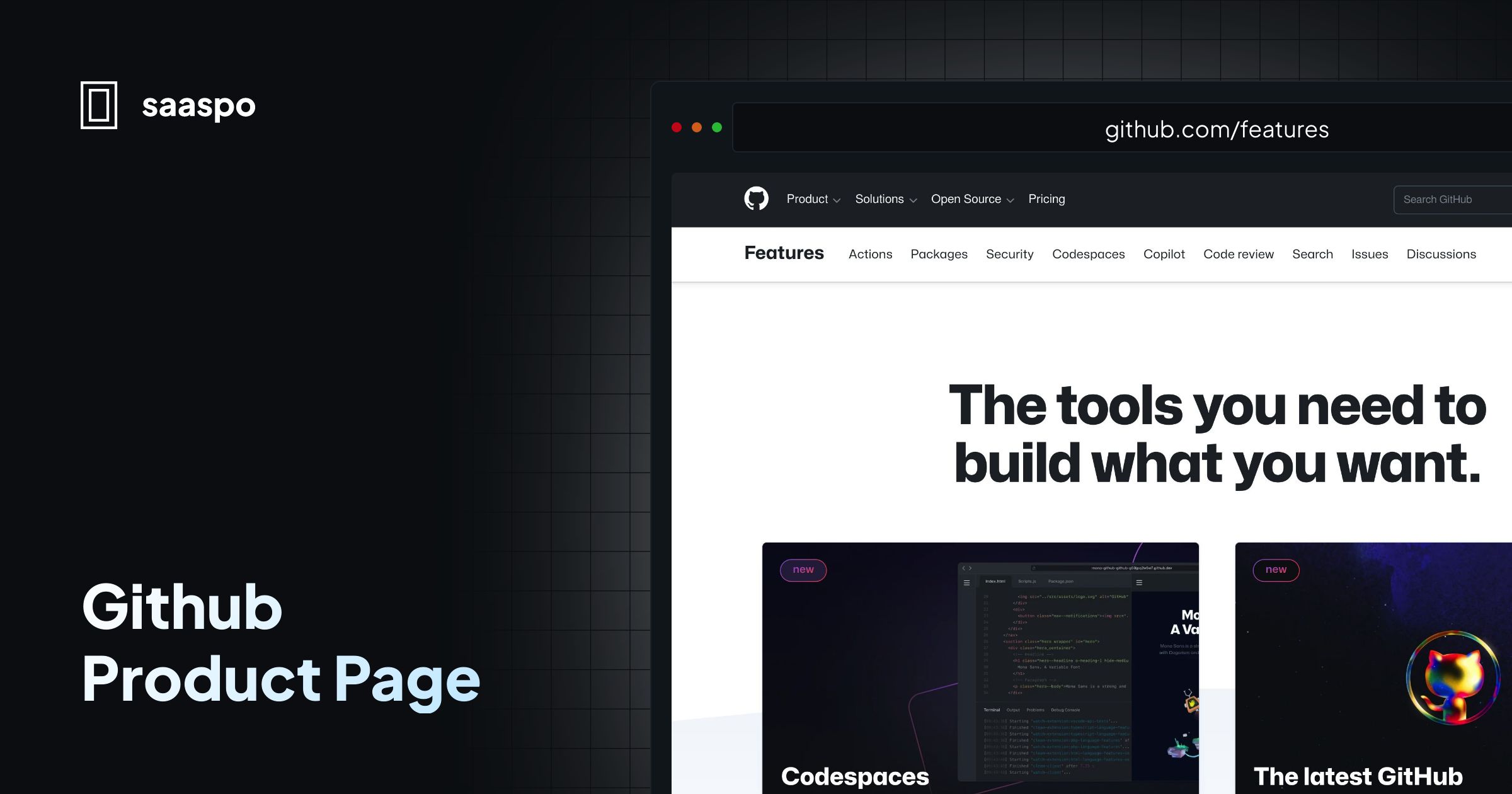 Saaspo | Github Product Page