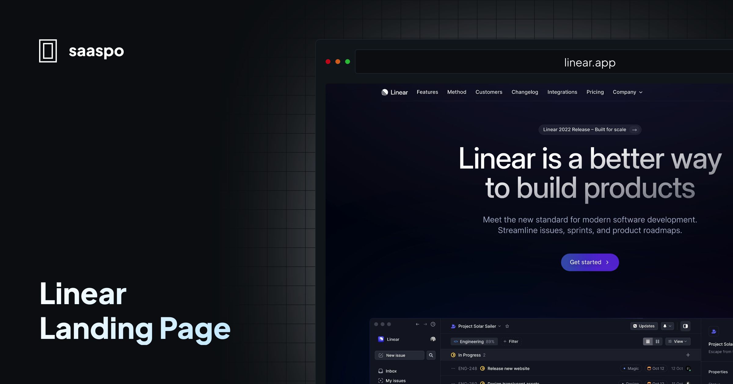 Saaspo | Linear Landing Page