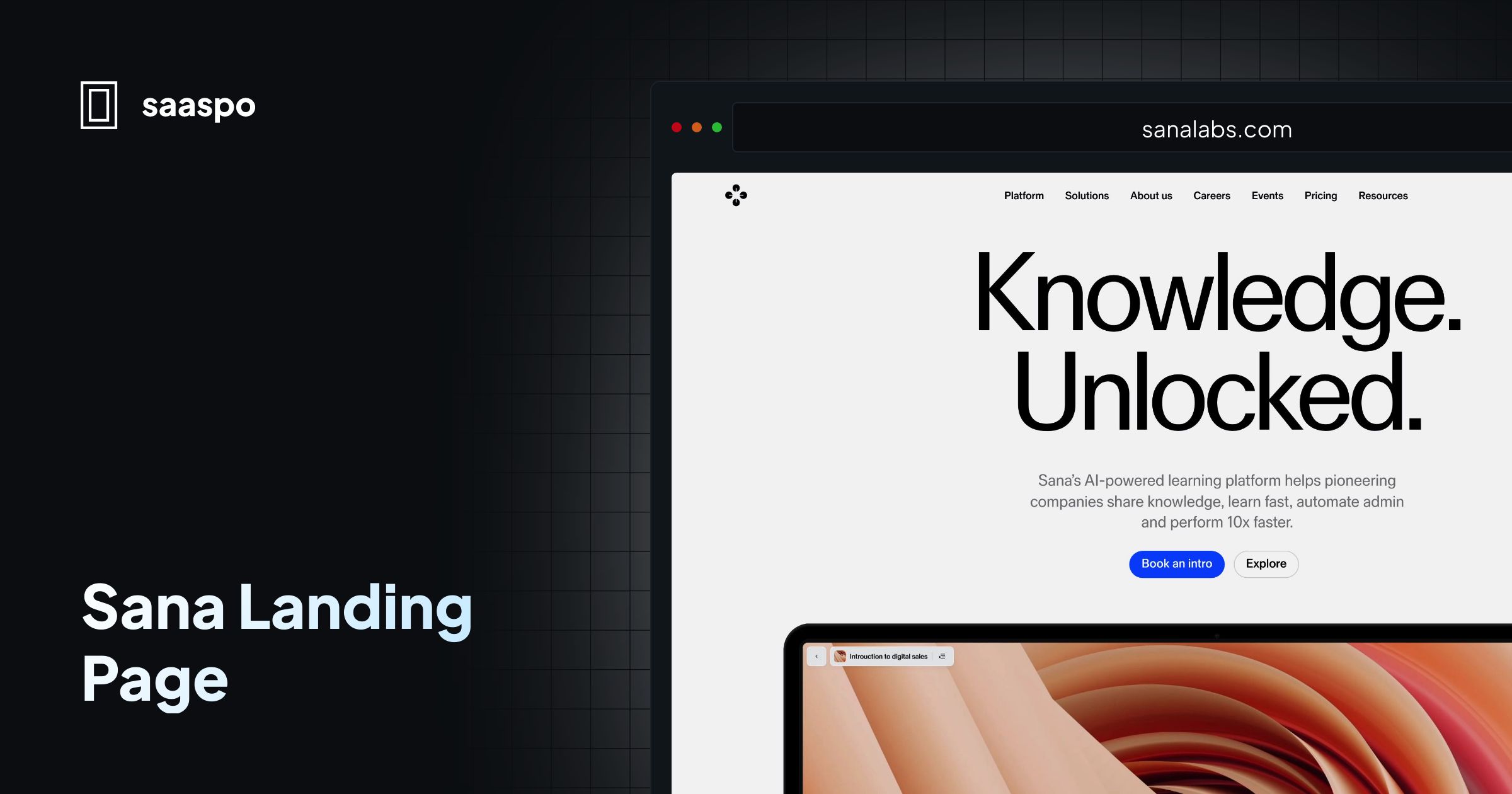 Saaspo | Sana Landing Page