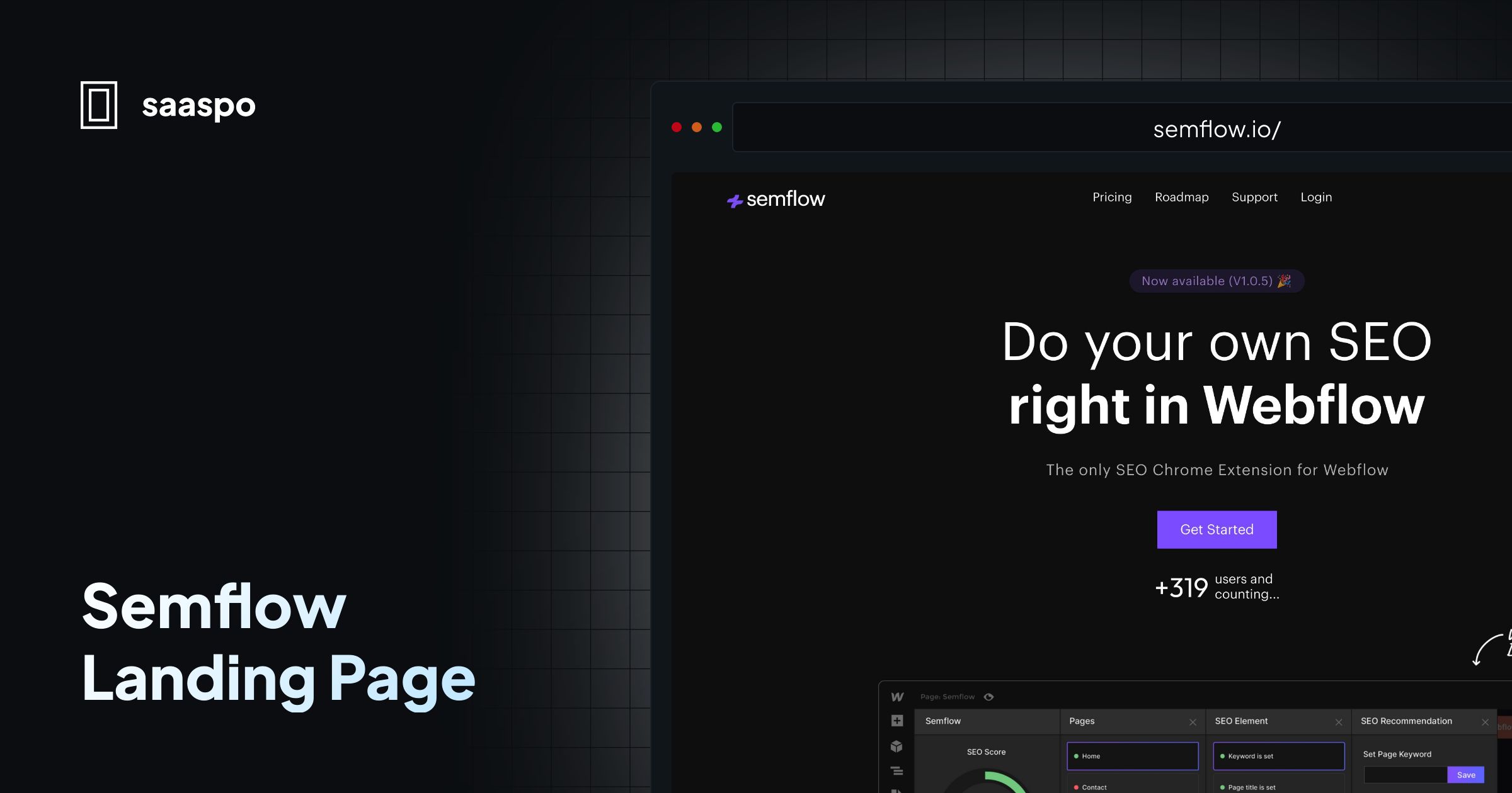 Saaspo | Semflow Landing Page