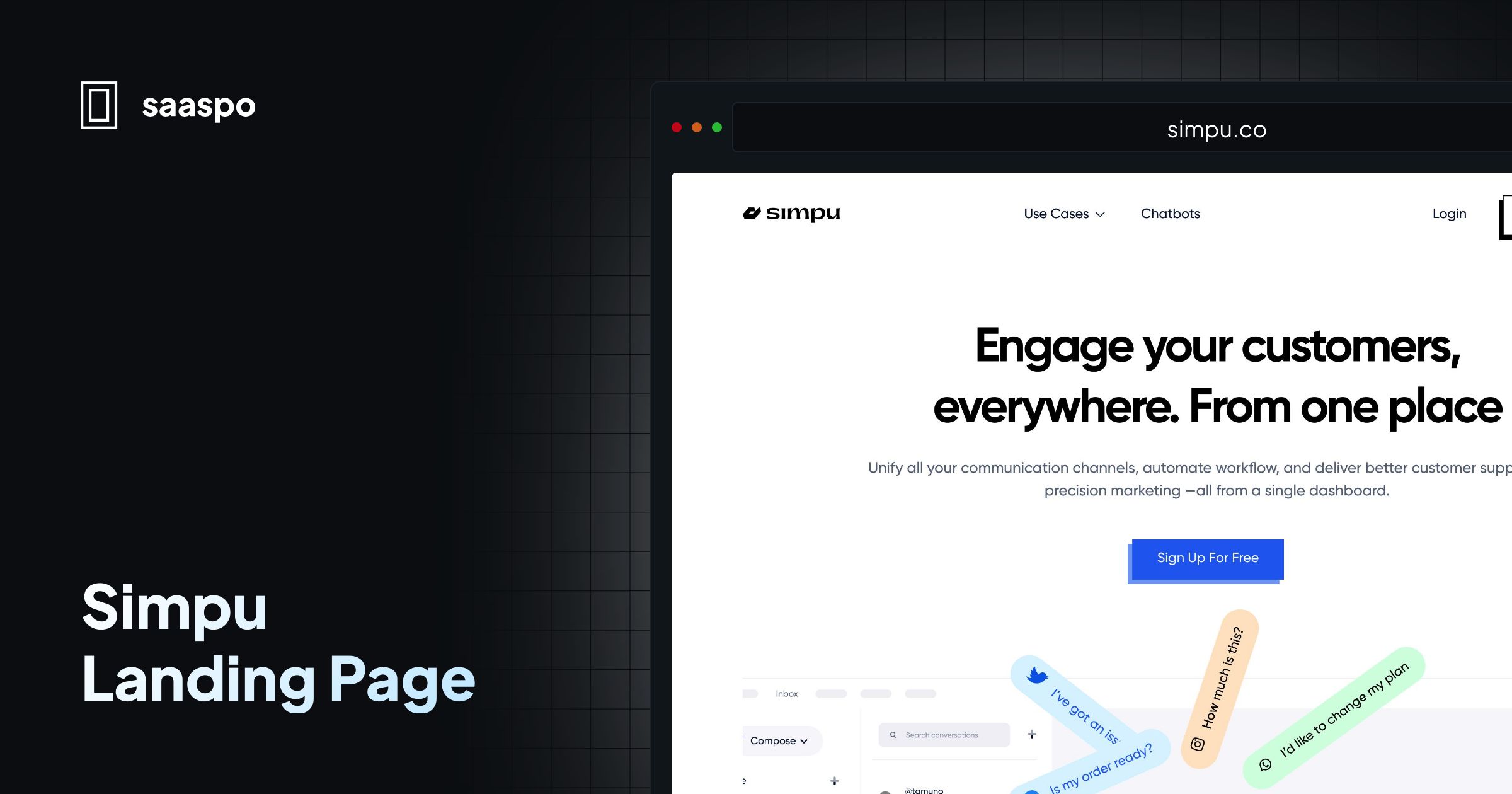 Saaspo | Simpu Landing Page