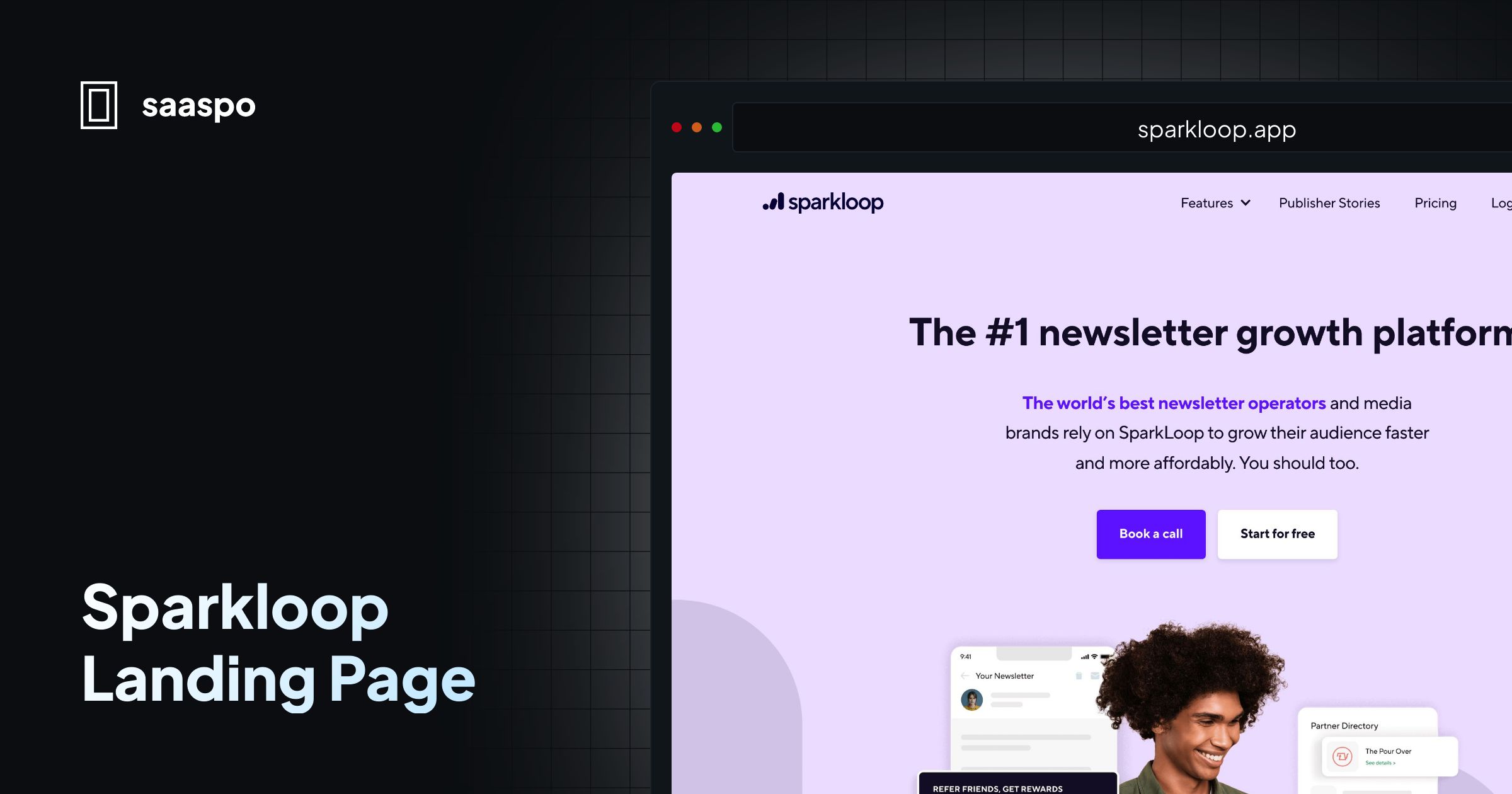 Saaspo | Sparkloop Landing Page