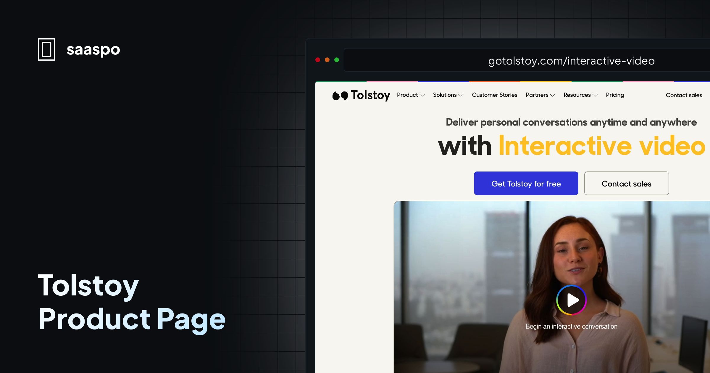 Saaspo | Tolstoy Product Page