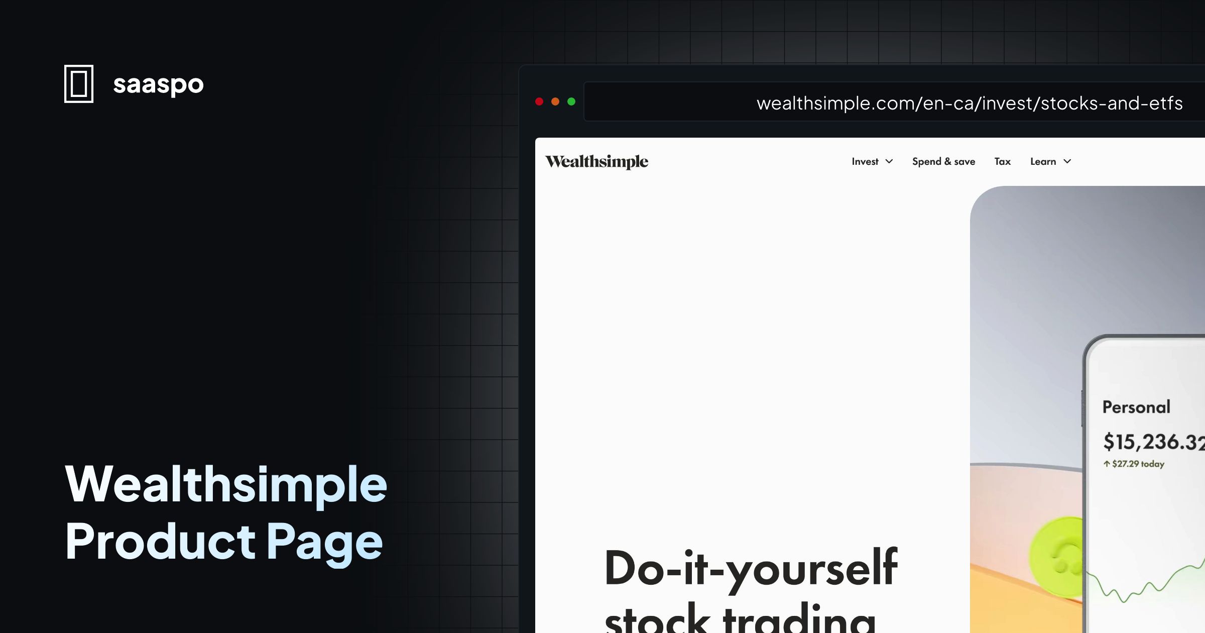 Saaspo | Wealthsimple Product Page