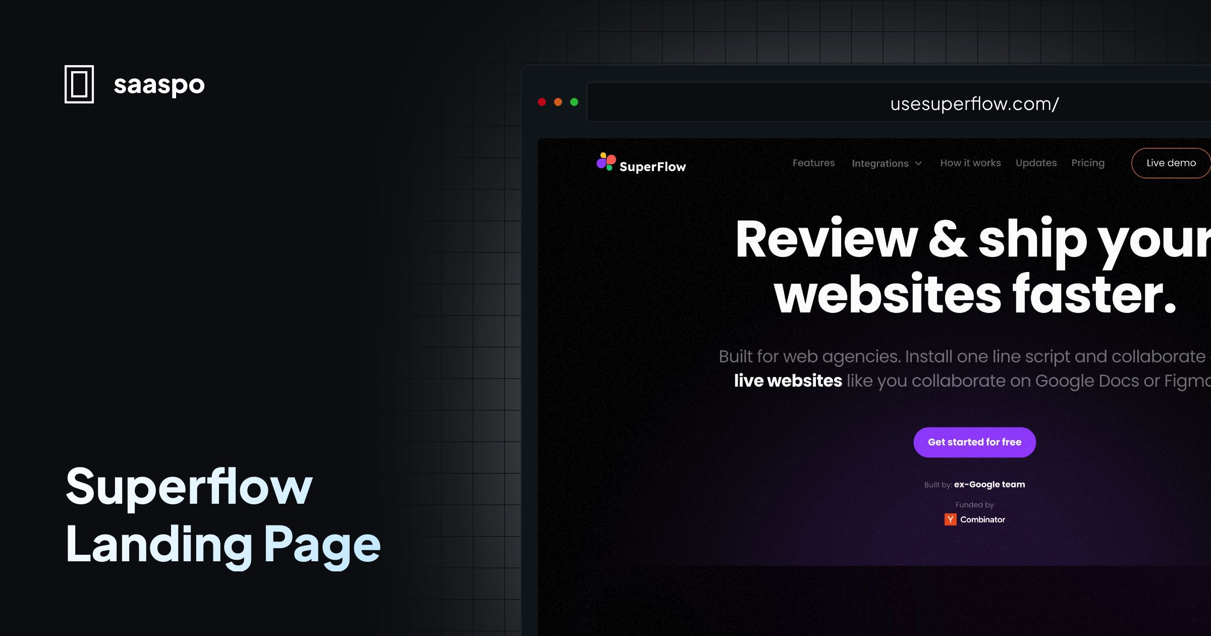 Saaspo | Superflow Landing Page