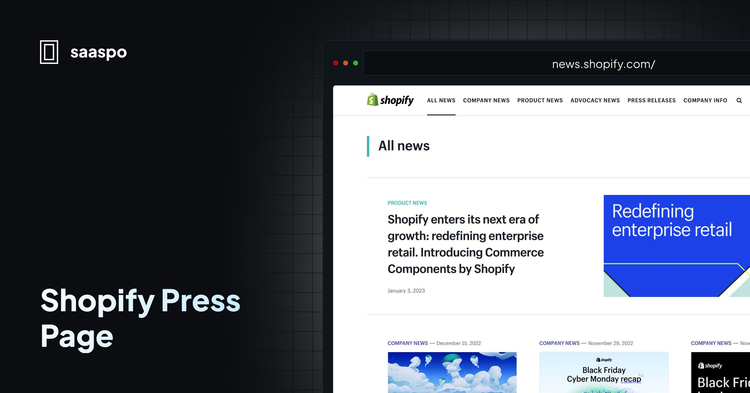 Saaspo | Shopify Press Page