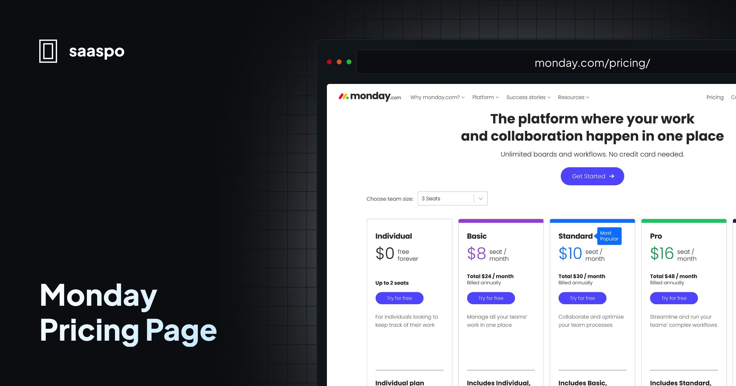 Saaspo | Monday Pricing Page