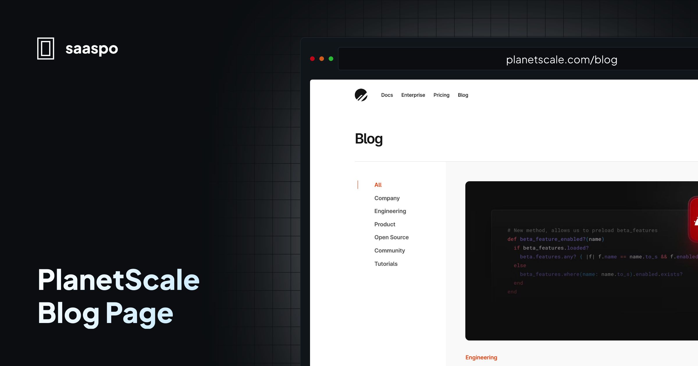 Saaspo | PlanetScale Blog Page
