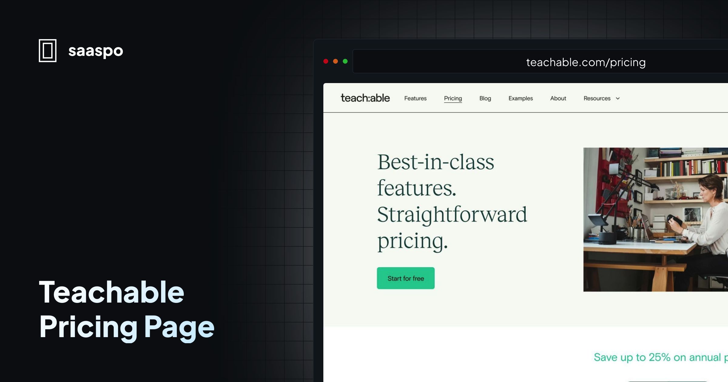 Saaspo | Teachable Pricing Page