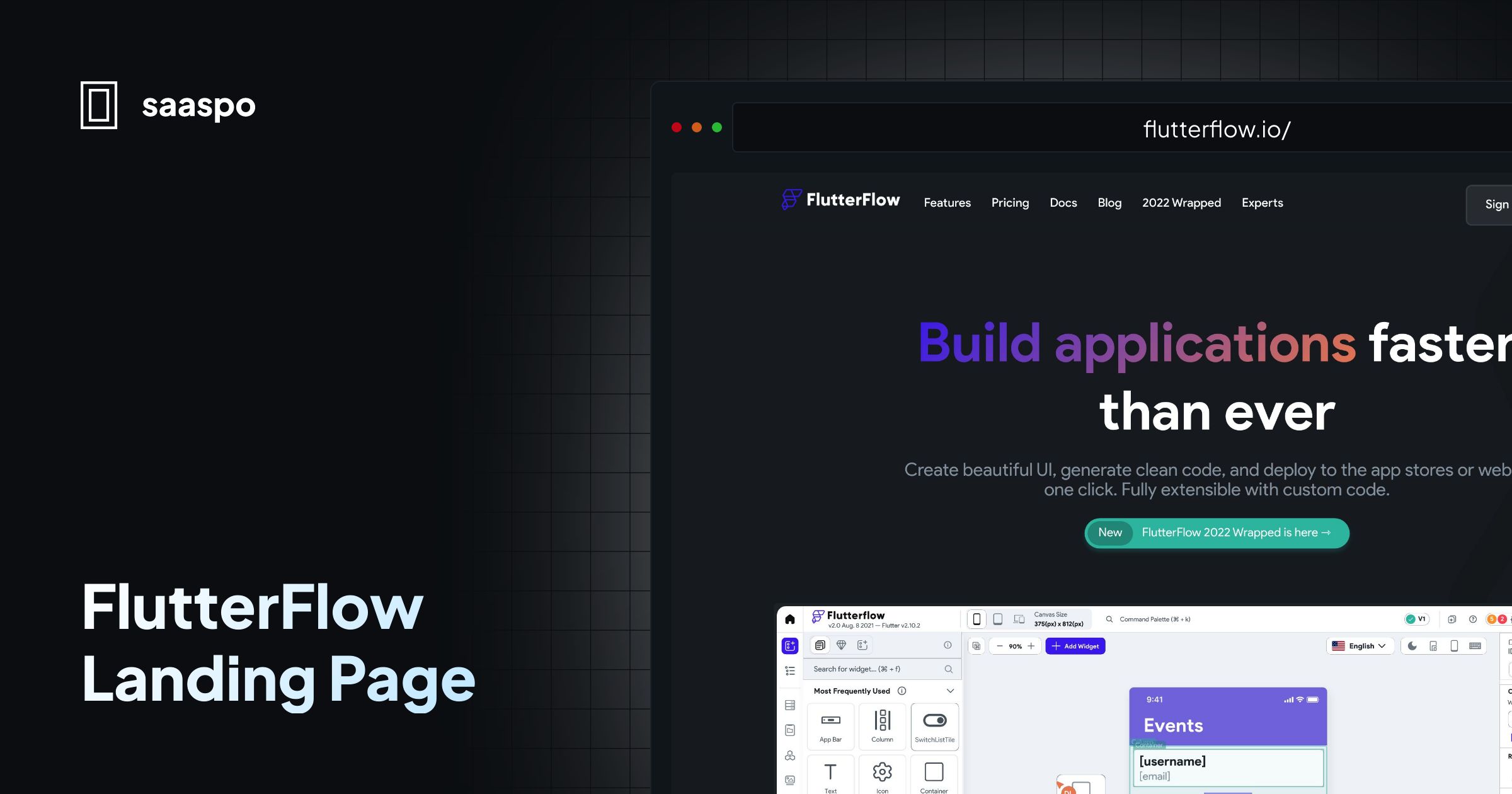 Saaspo | FlutterFlow Landing Page