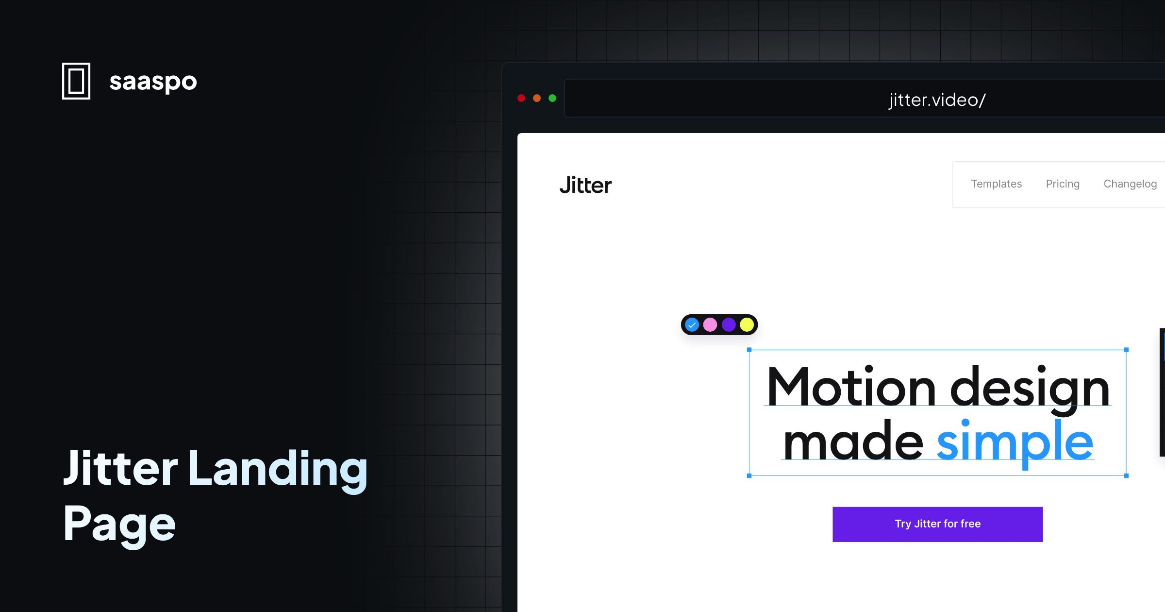 Saaspo | Jitter Landing Page
