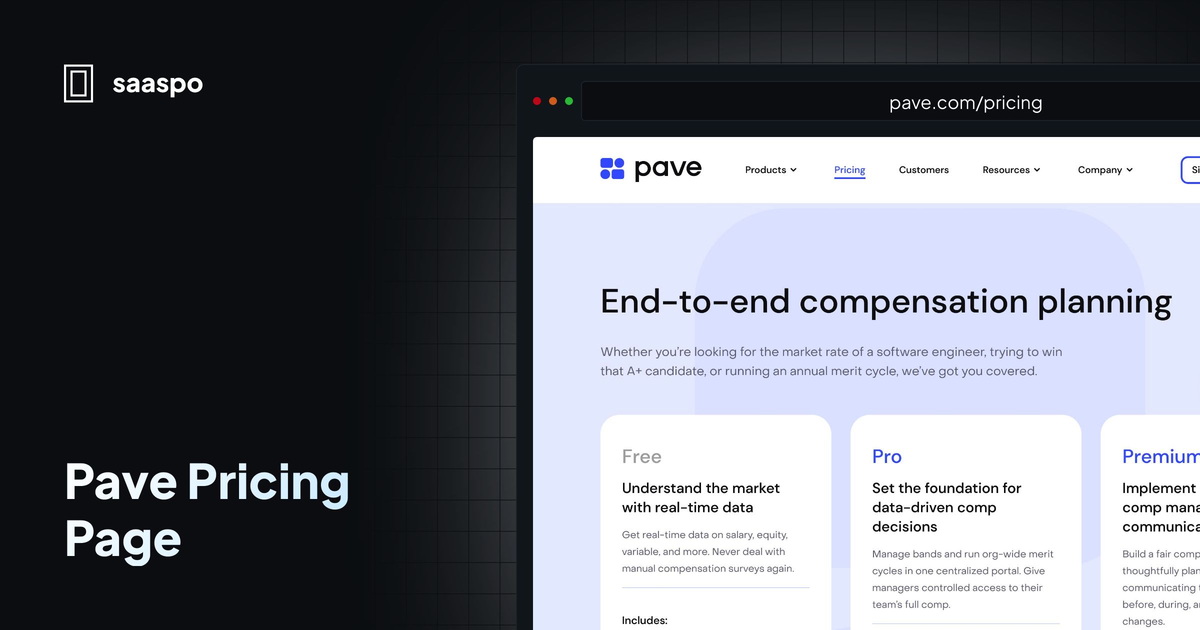 Saaspo | Pave Pricing Page