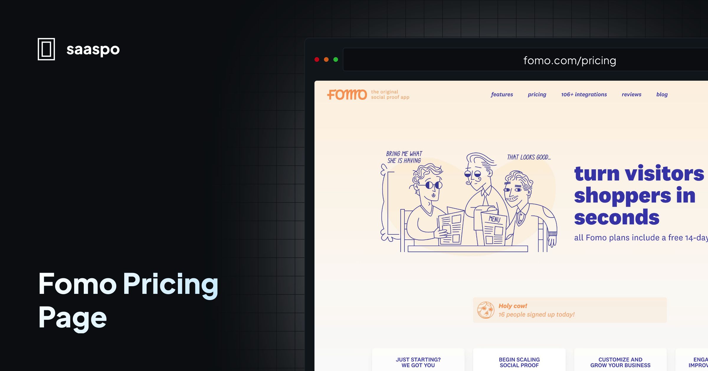 Saaspo | Fomo Pricing Page