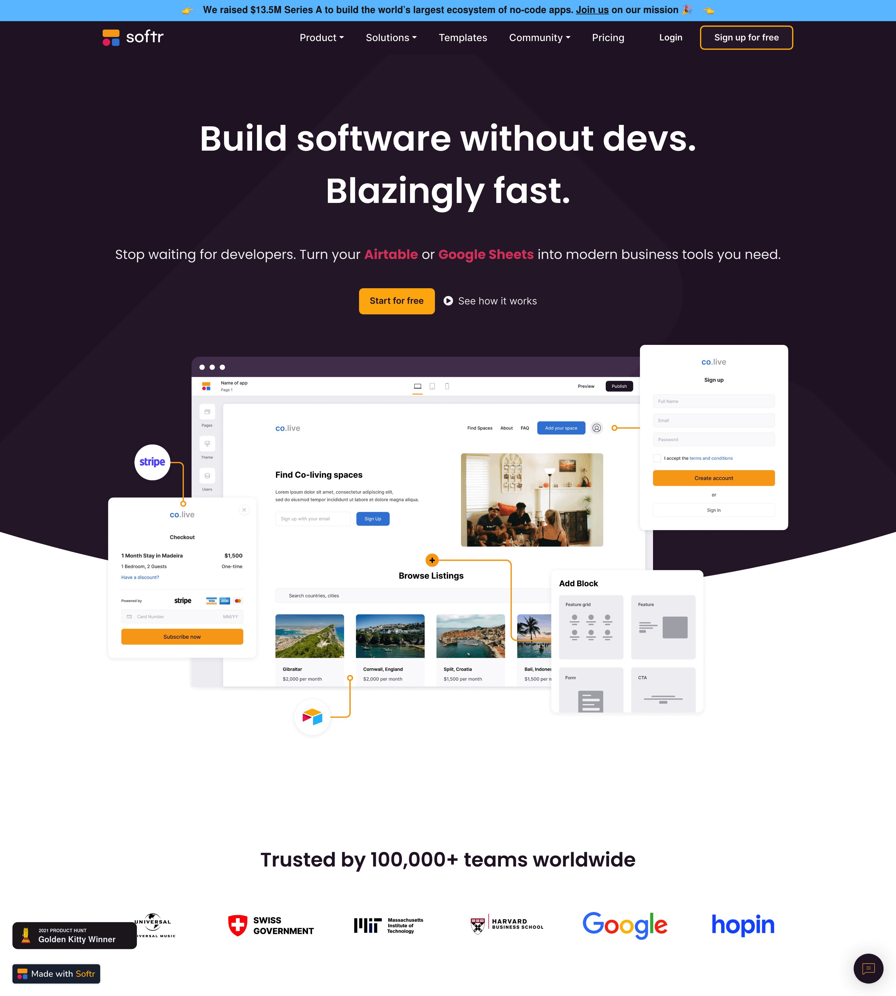 Saaspo | Bucket Landing Page