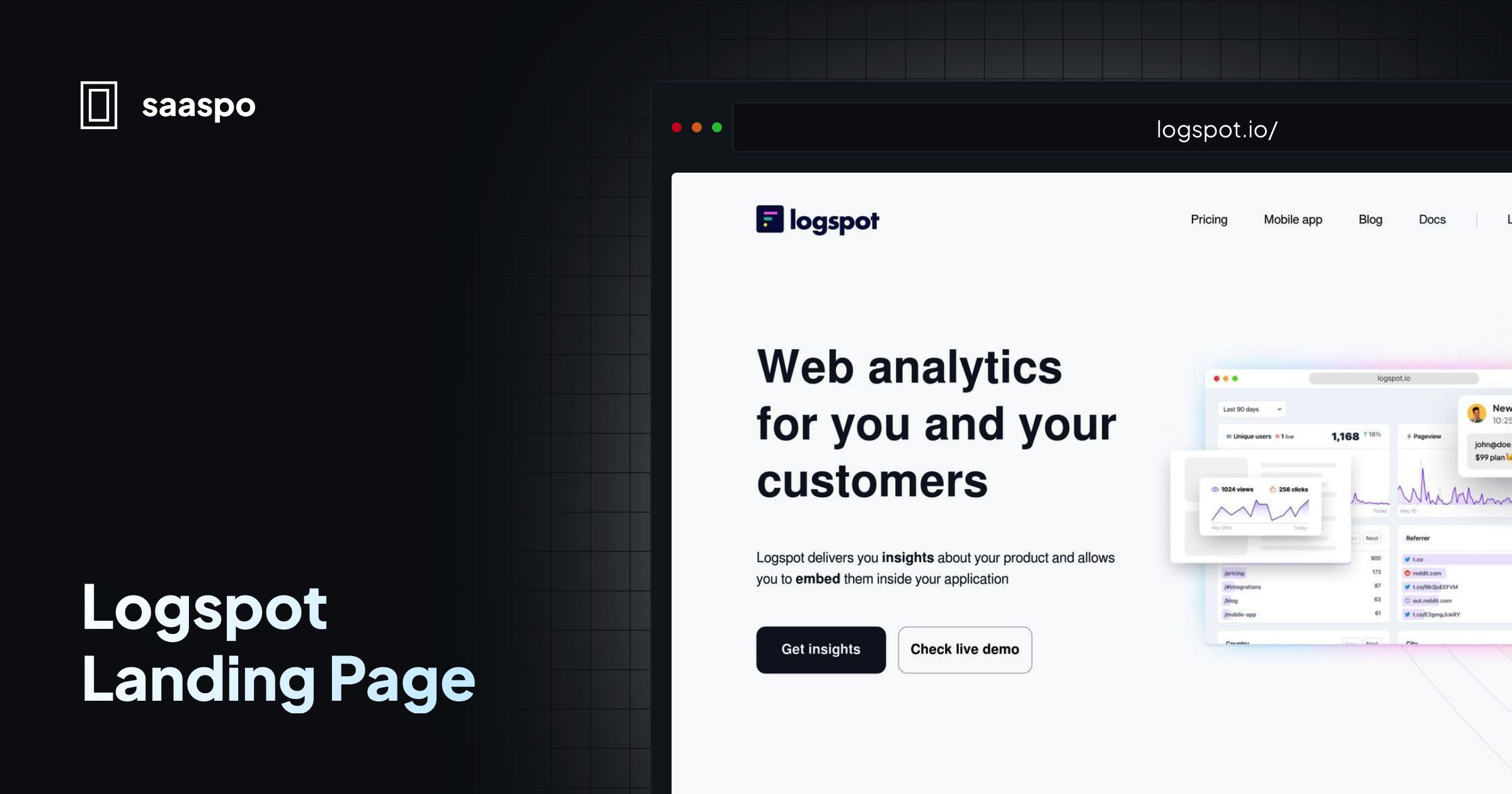 Saaspo | Logspot Landing Page