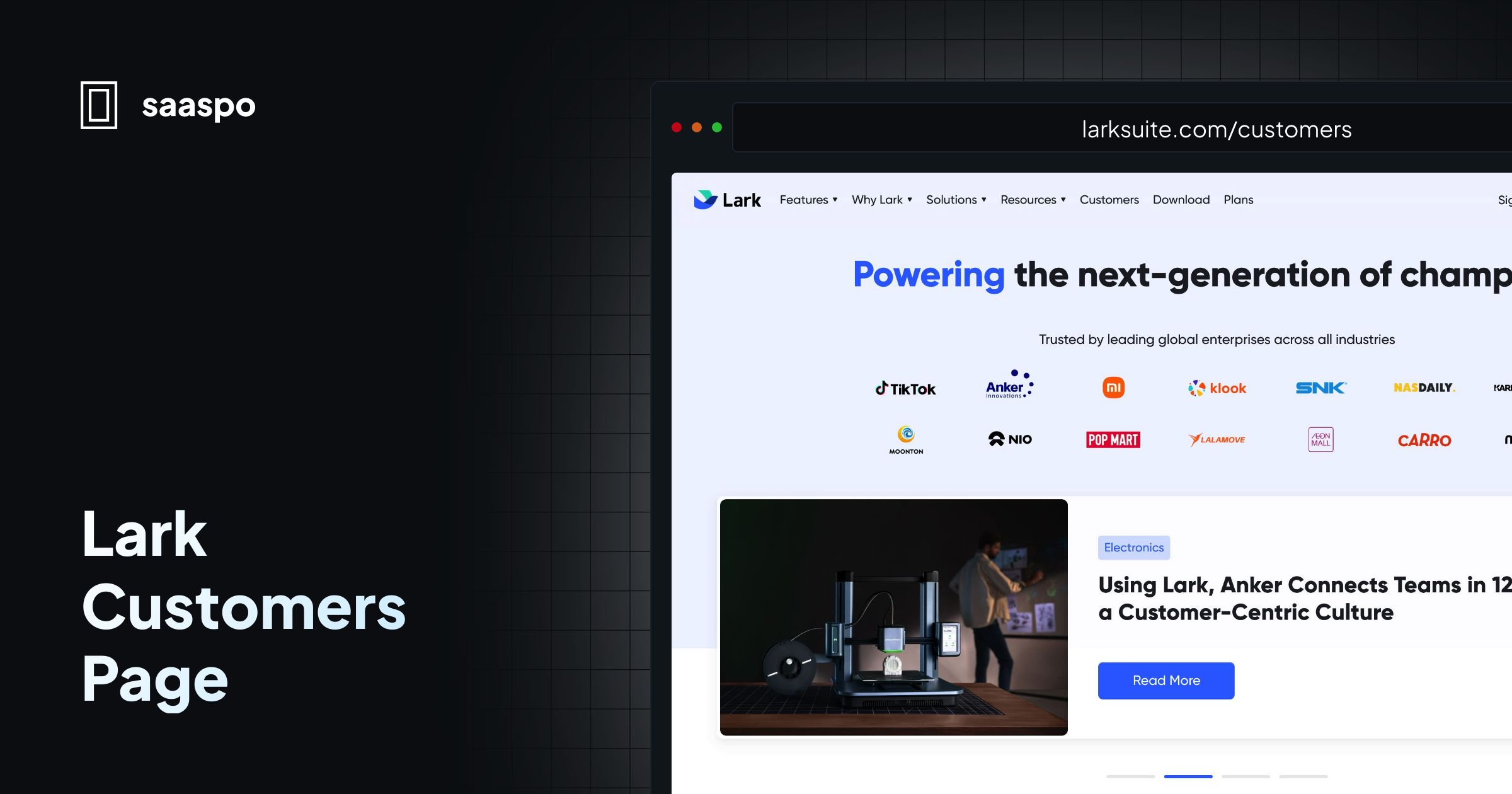 Saaspo | Lark Customers Page