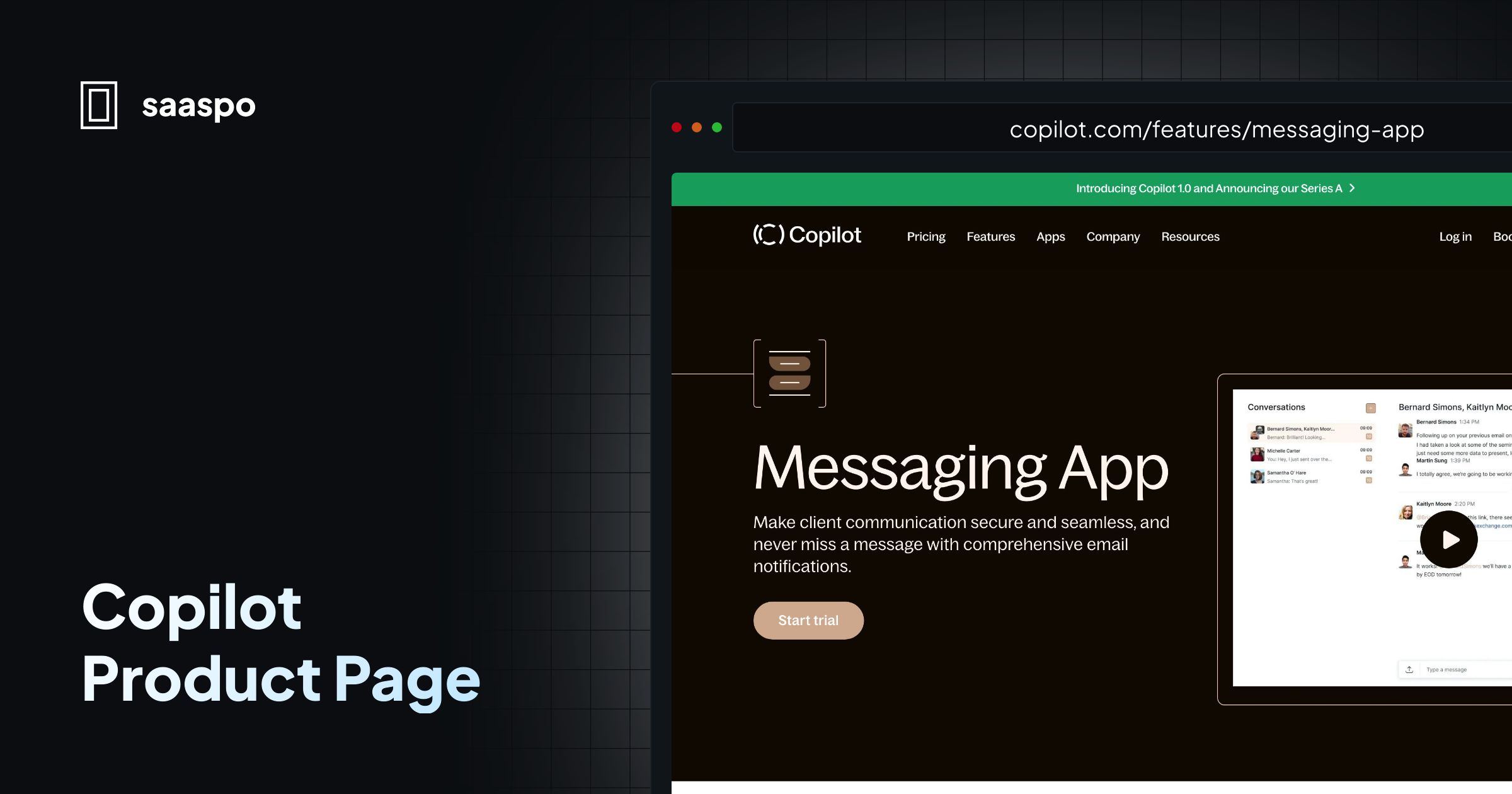 Saaspo | Copilot Product Page