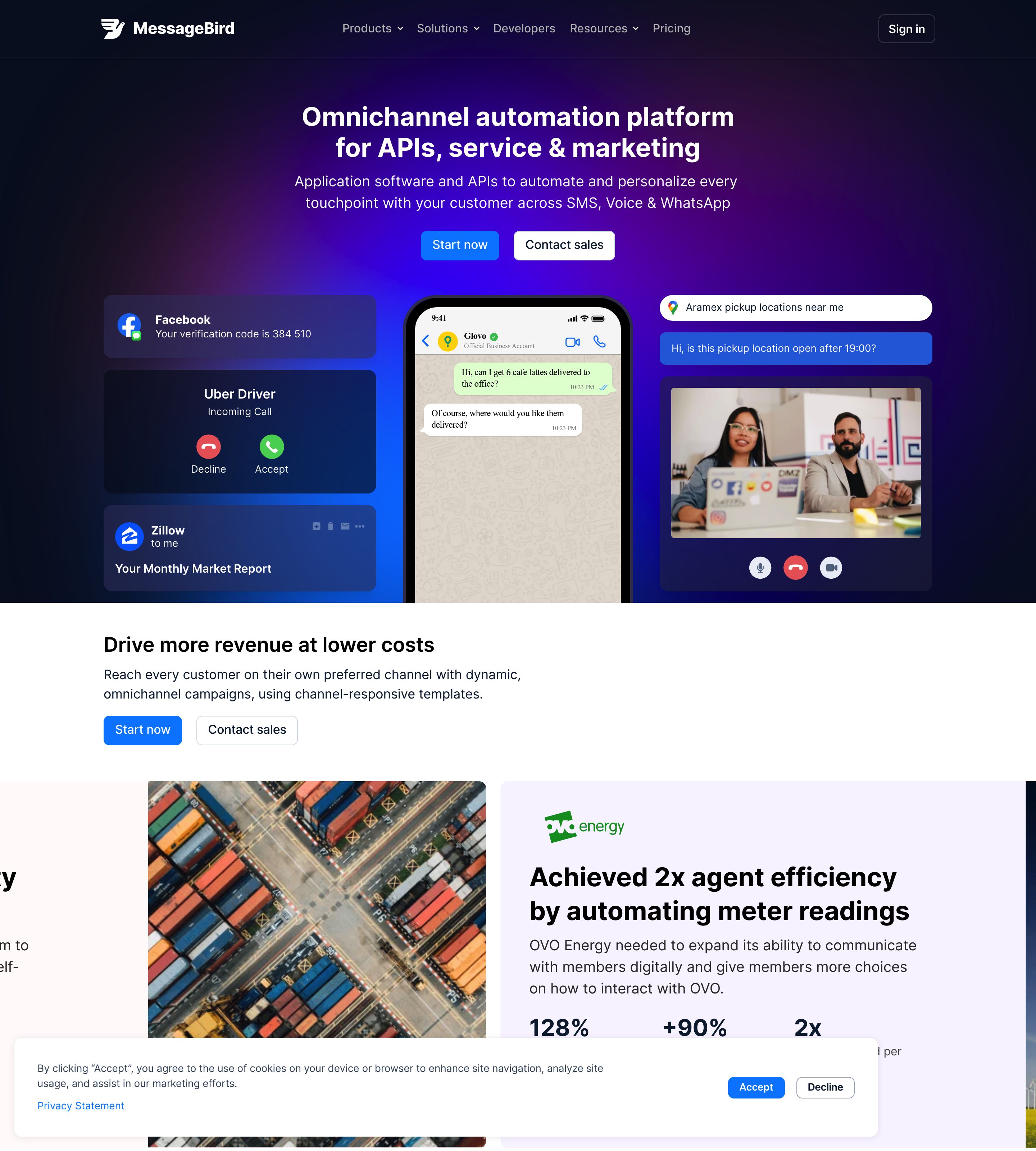 Saaspo | MessageBird Landing Page